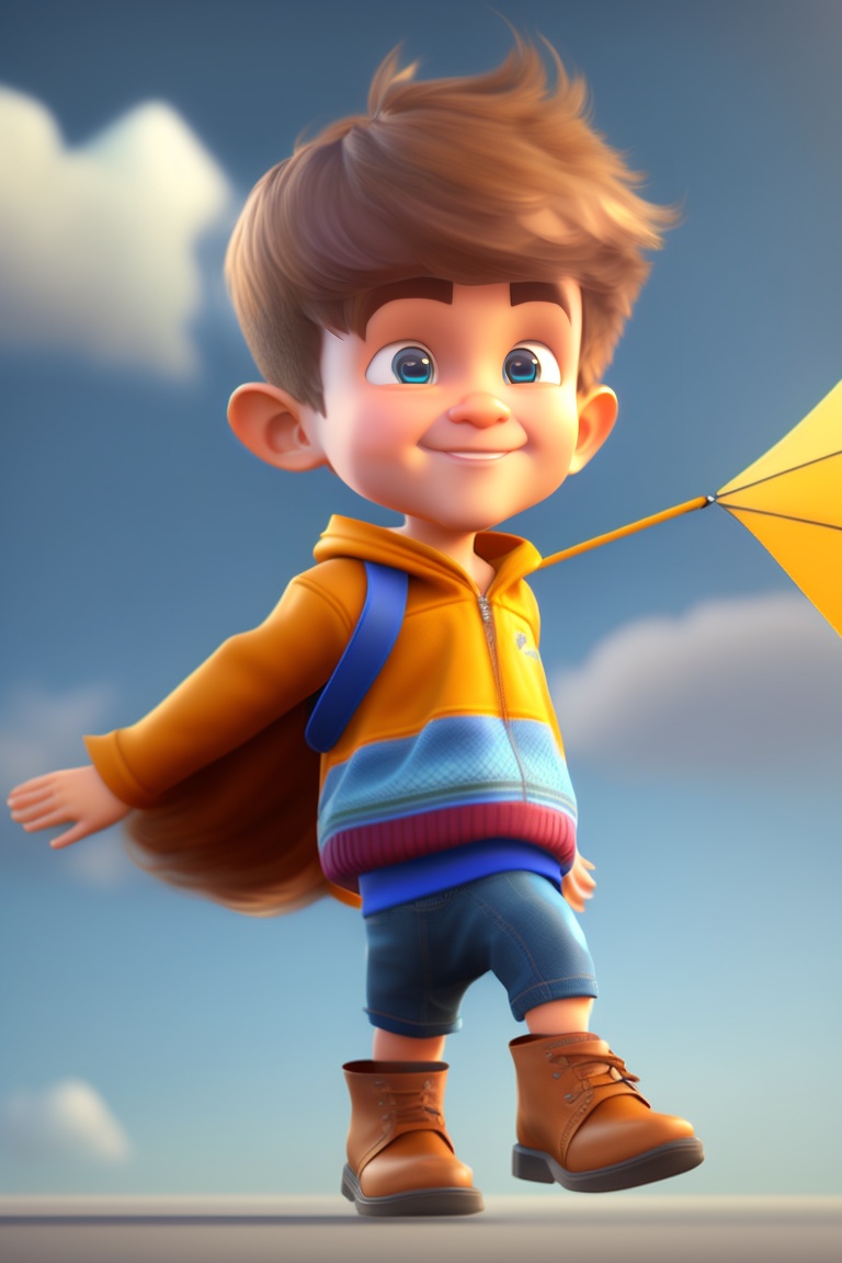 Lexica - Timmy, a cheerful little boy with a big imagination. He loves ...