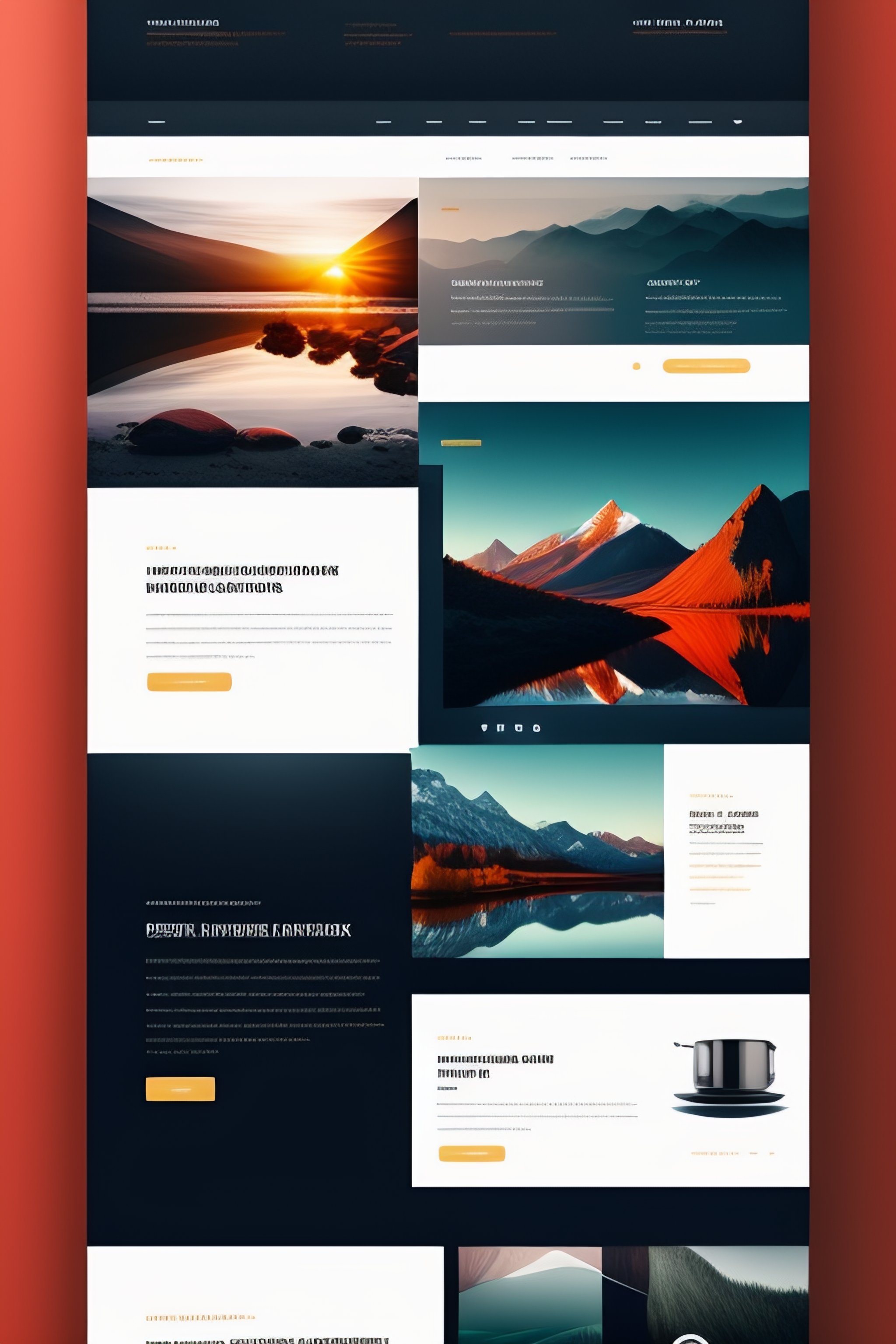 Lexica - Clean modern website design, full mockup set