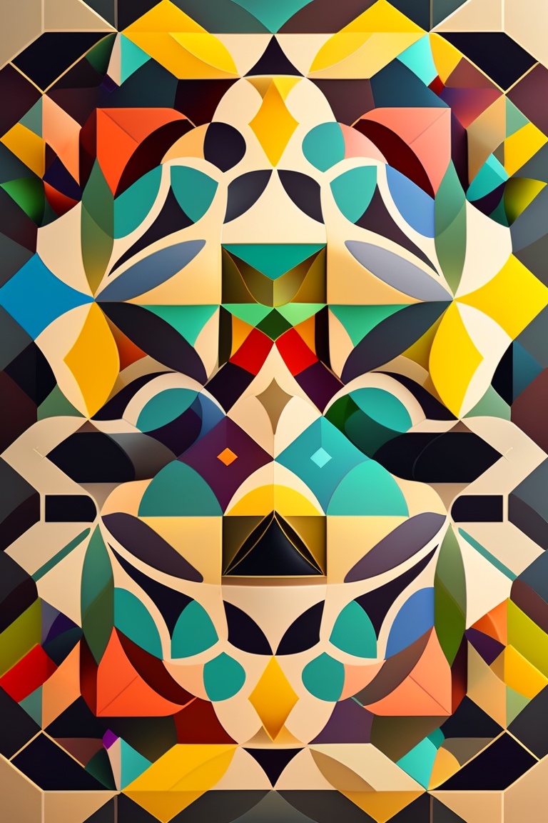 Lexica - A composition of intersecting geometric shapes in harmonious ...