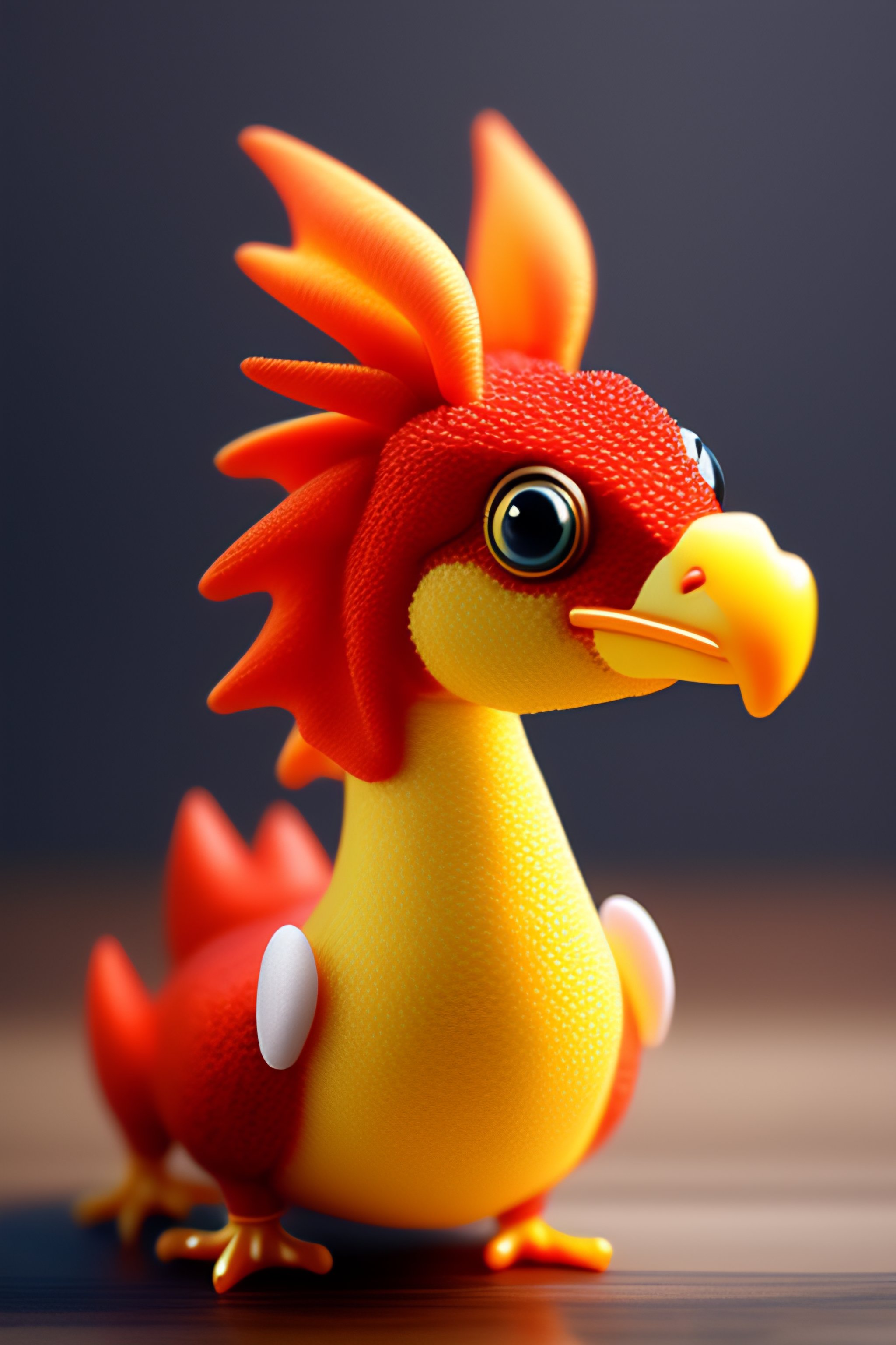 Lexica - Cute single chicken dragon, no more than two legs
