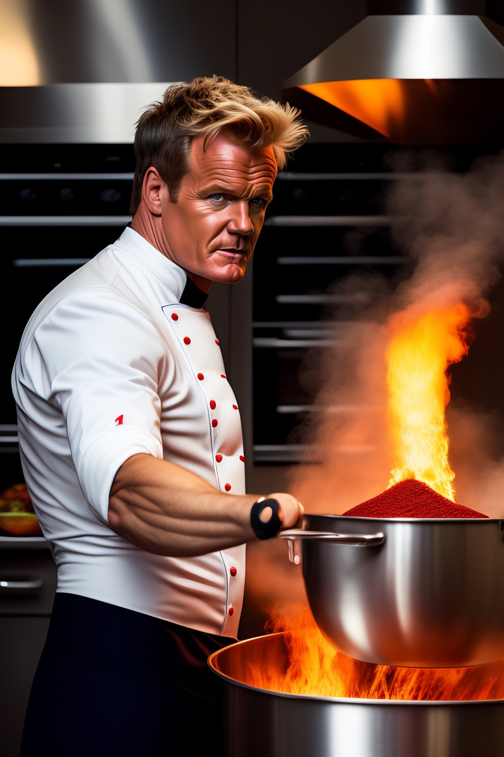 Lexica - Gordon Ramsey cooking the devil