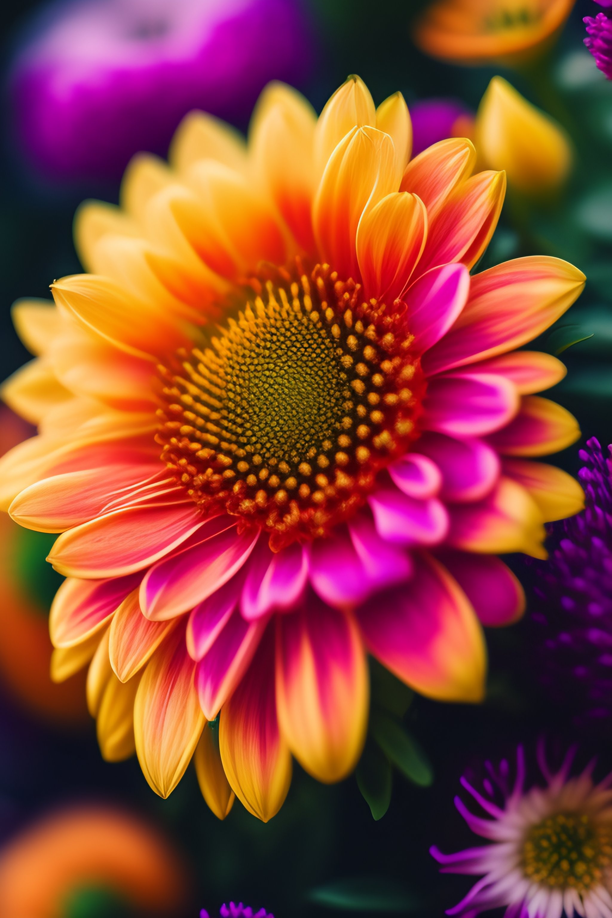 Lexica - Beautiful flower portrate pattern