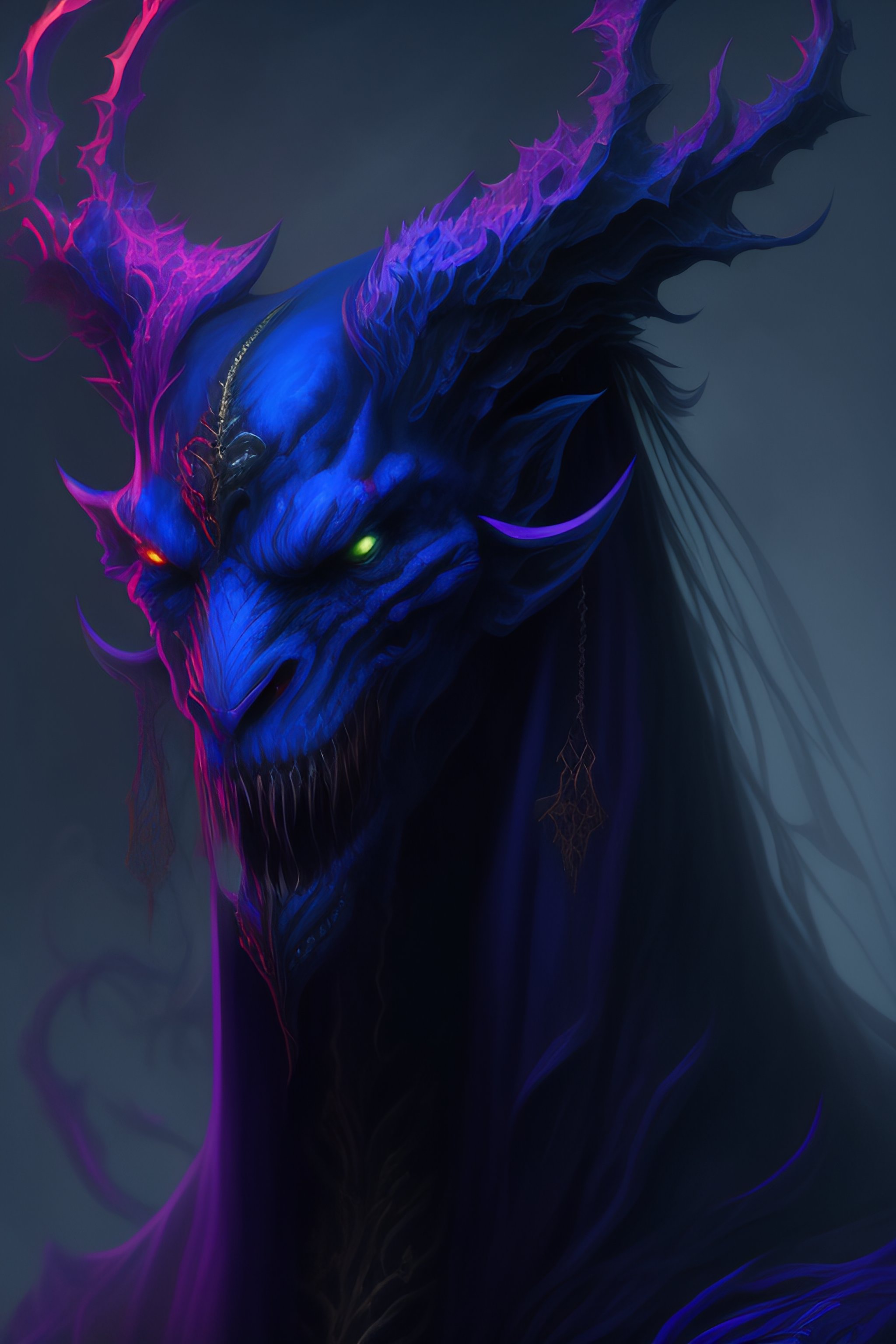 Lexica - Fullbody creature concept demon of envy looks like a hunched ...