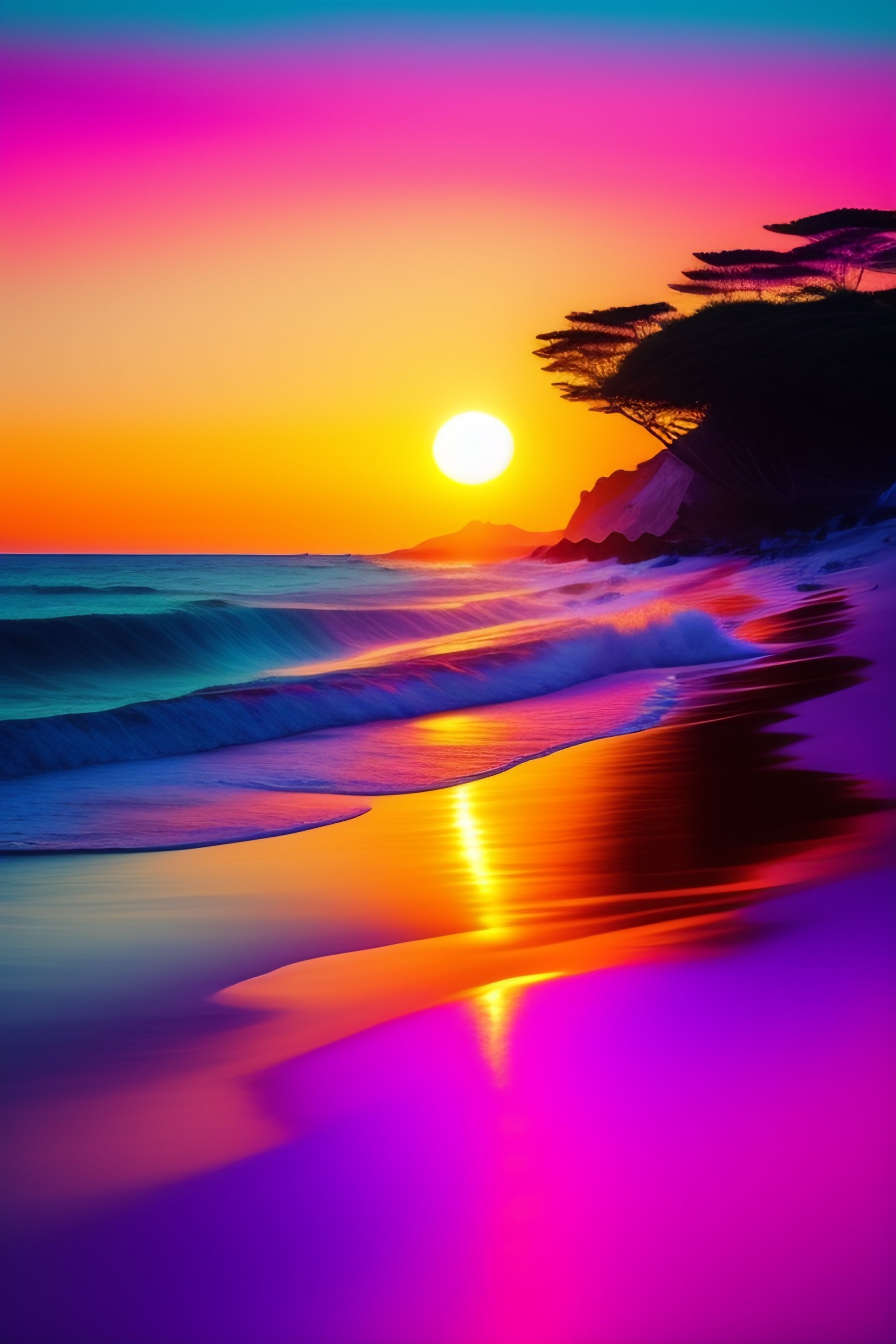 Yellow Sun In Blue Sky