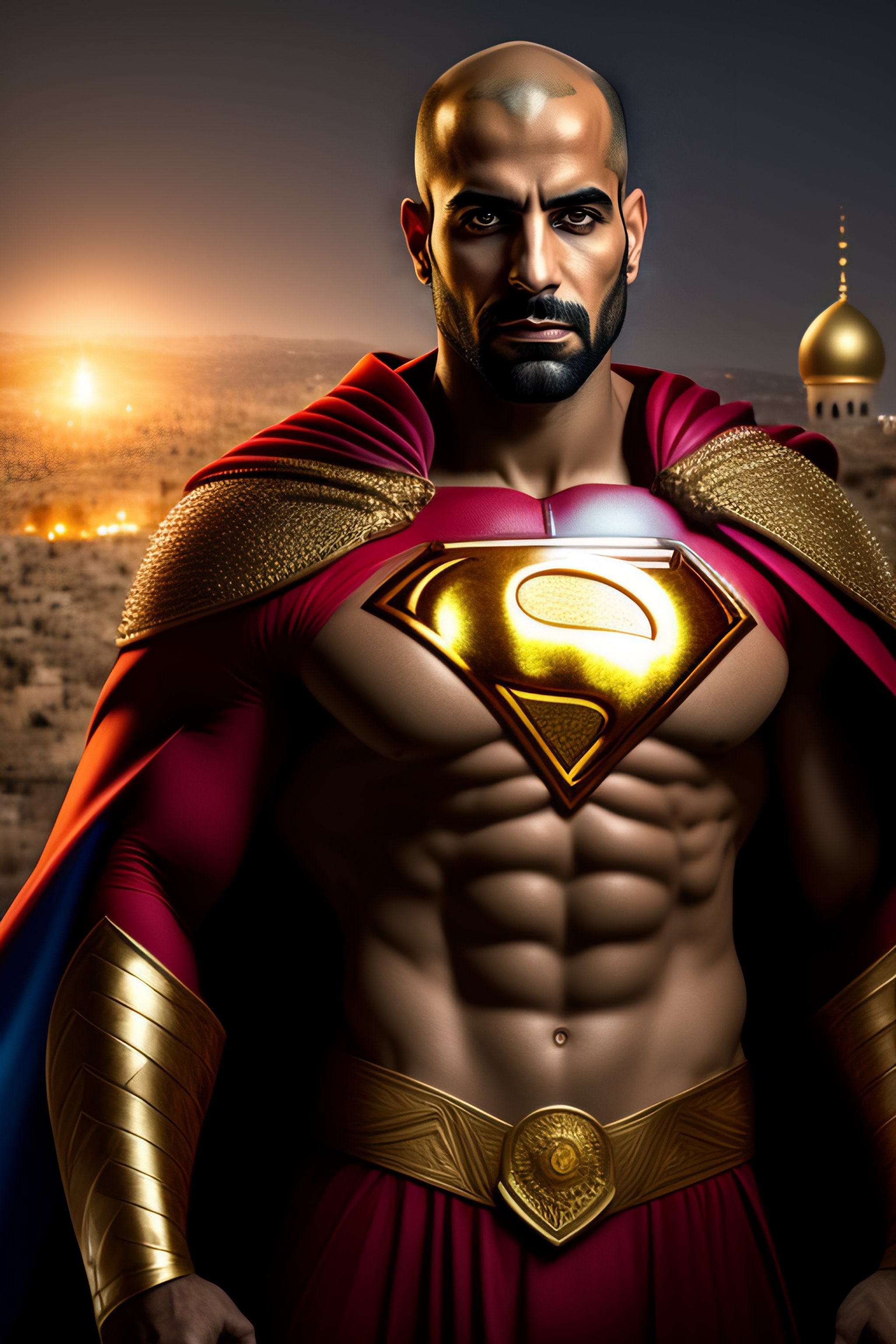 Lexica - Nidal habash,georgehabash,epic,superhero,bald,palestinian,4k ...