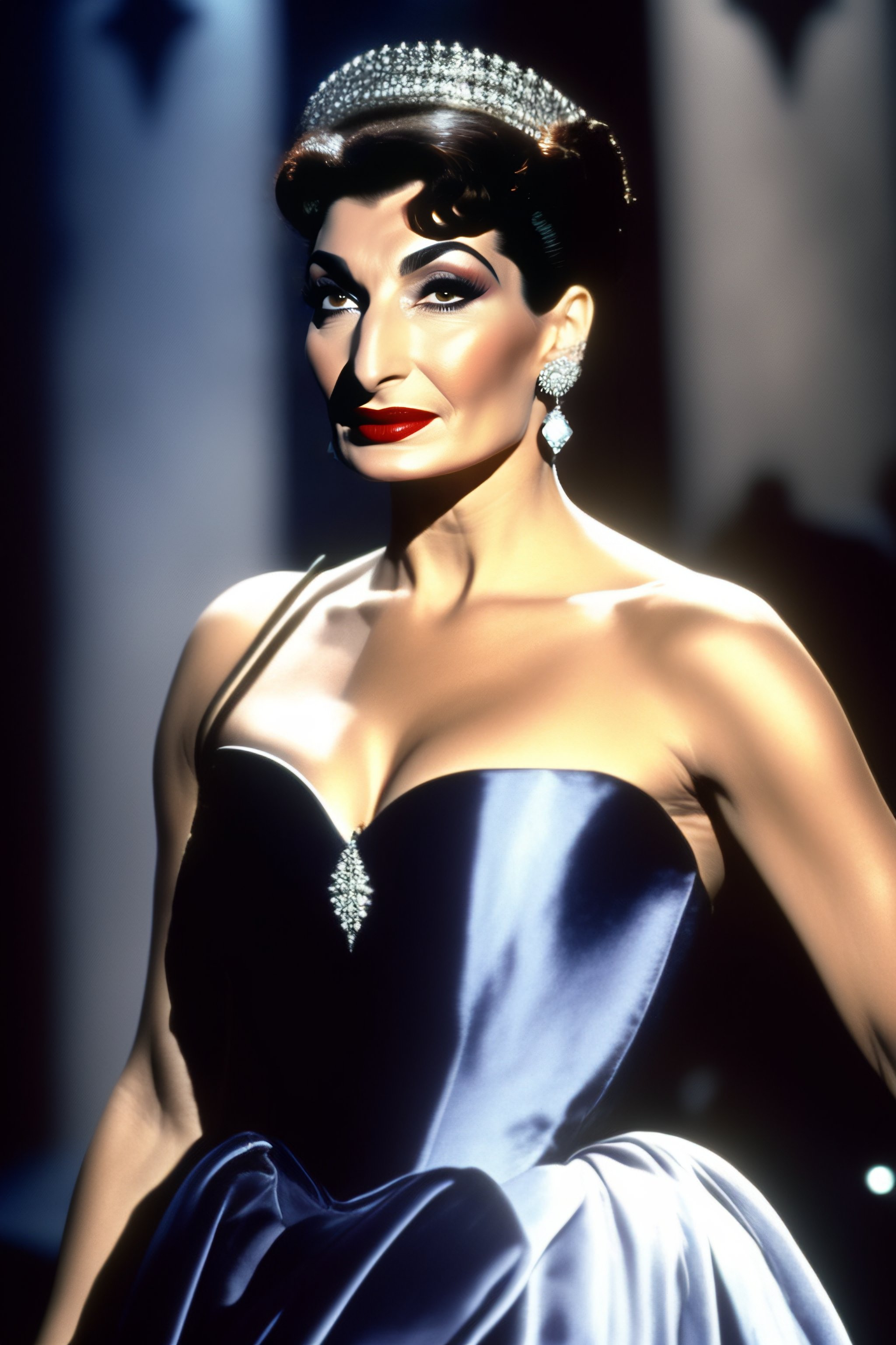 Lexica - Full body rounded face maria callas tight face skin, smaller ...