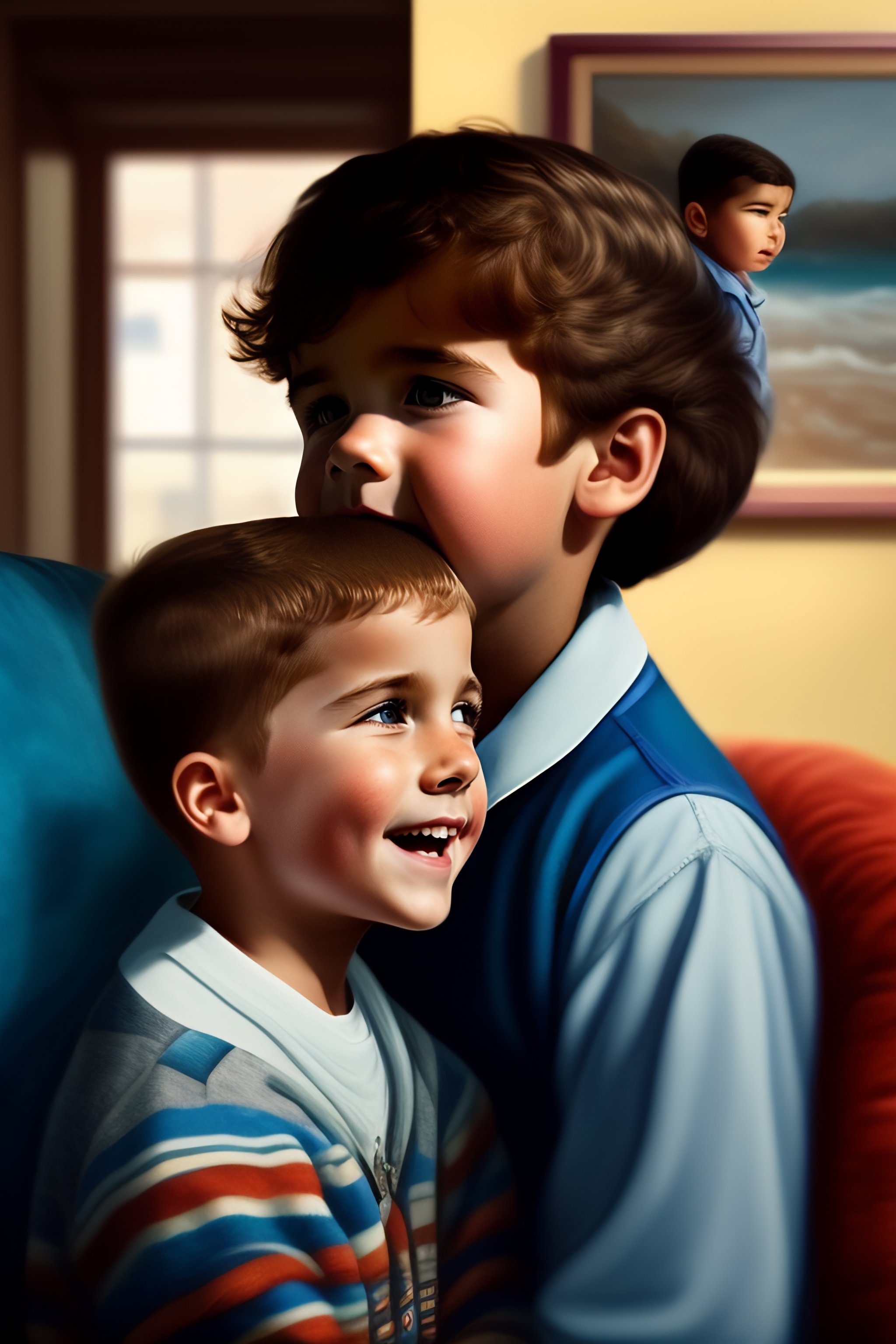 Lexica - A Boy seeing his mom