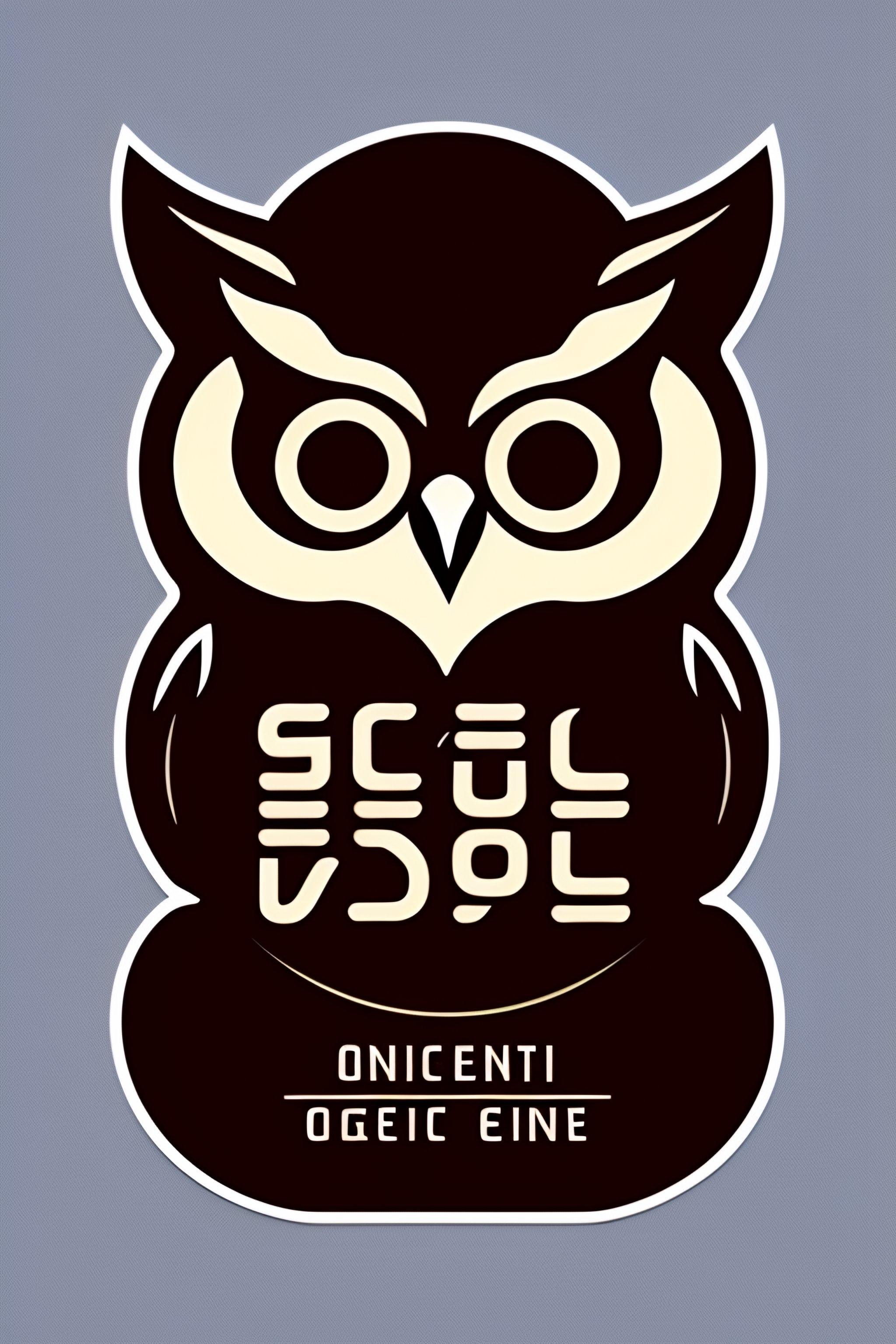 Lexica - Logo 2d outline for an owl and coding icon for a creative digital agency