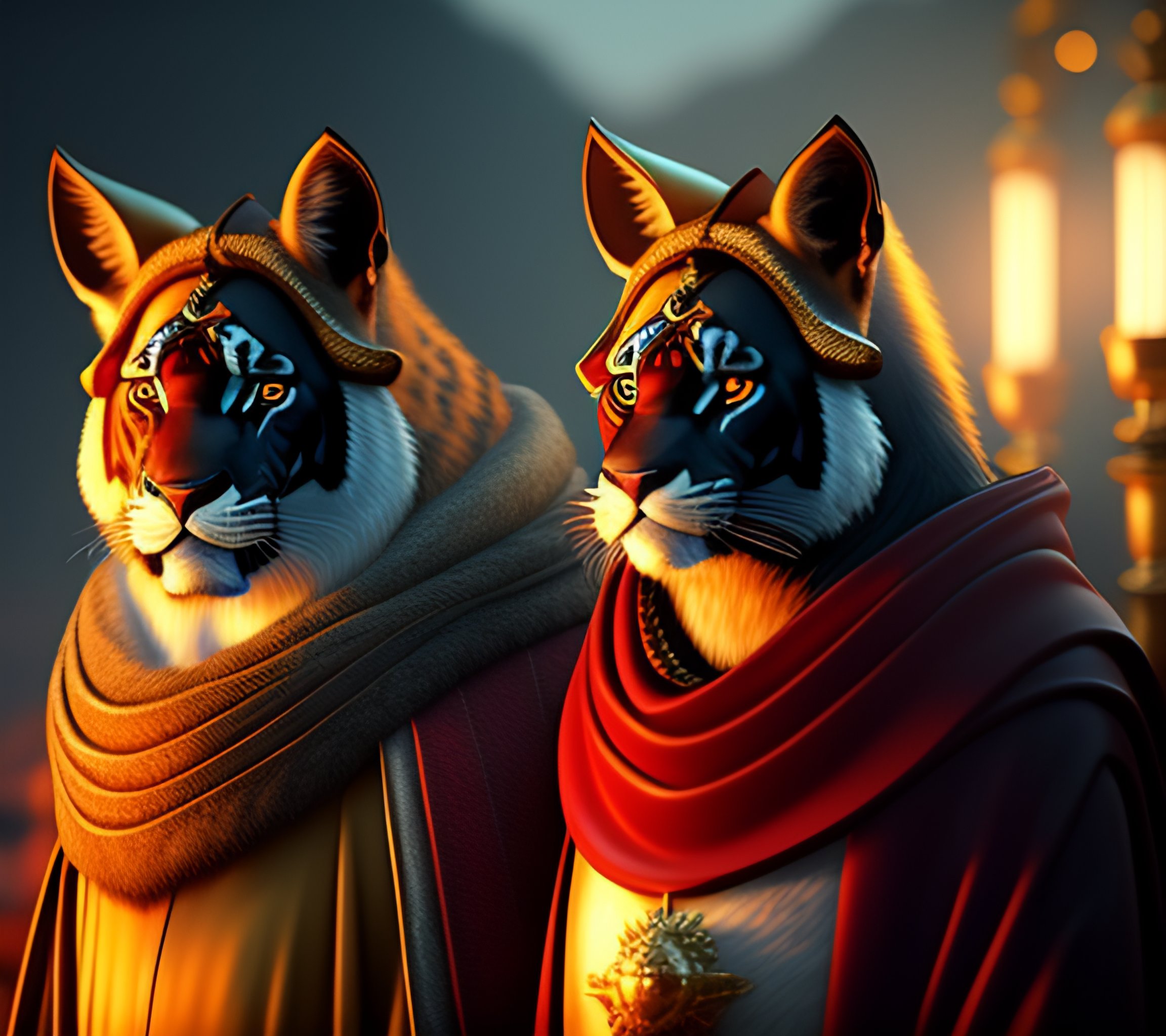 Lexica - The three wise men as animals, cinematic style, high ...