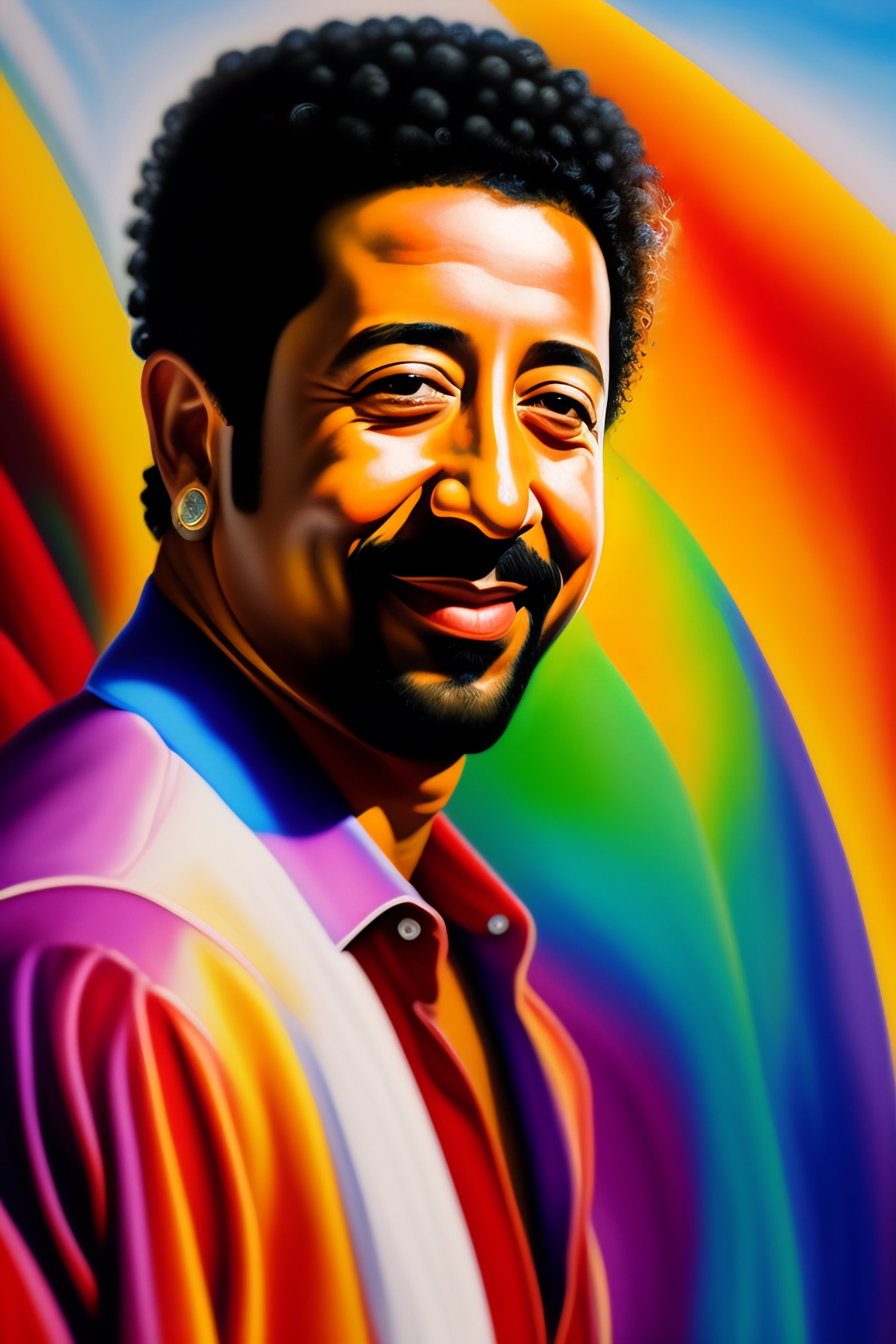 Lexica - Oil paint cheb khaled hight details