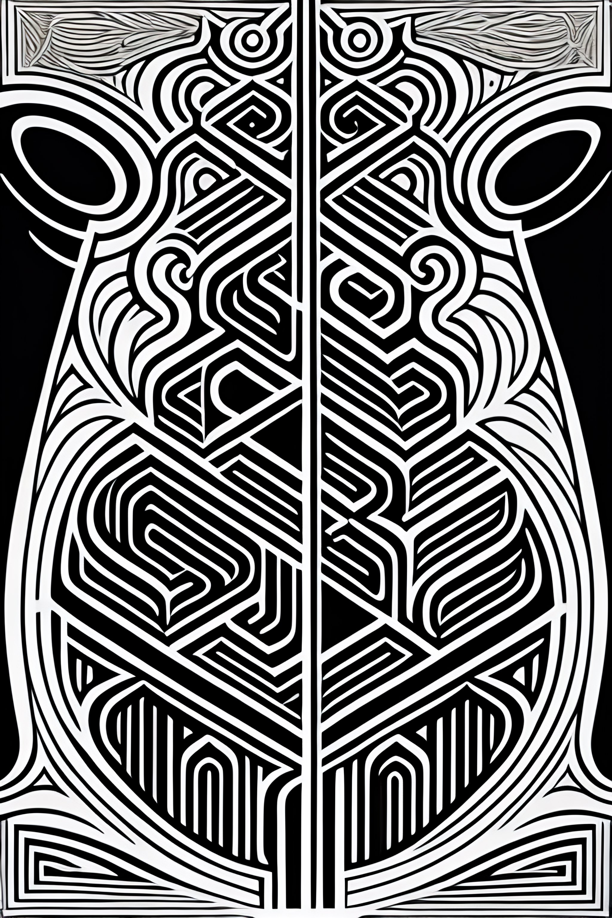 Lexica - Mystic humanism, abstract, line drawing