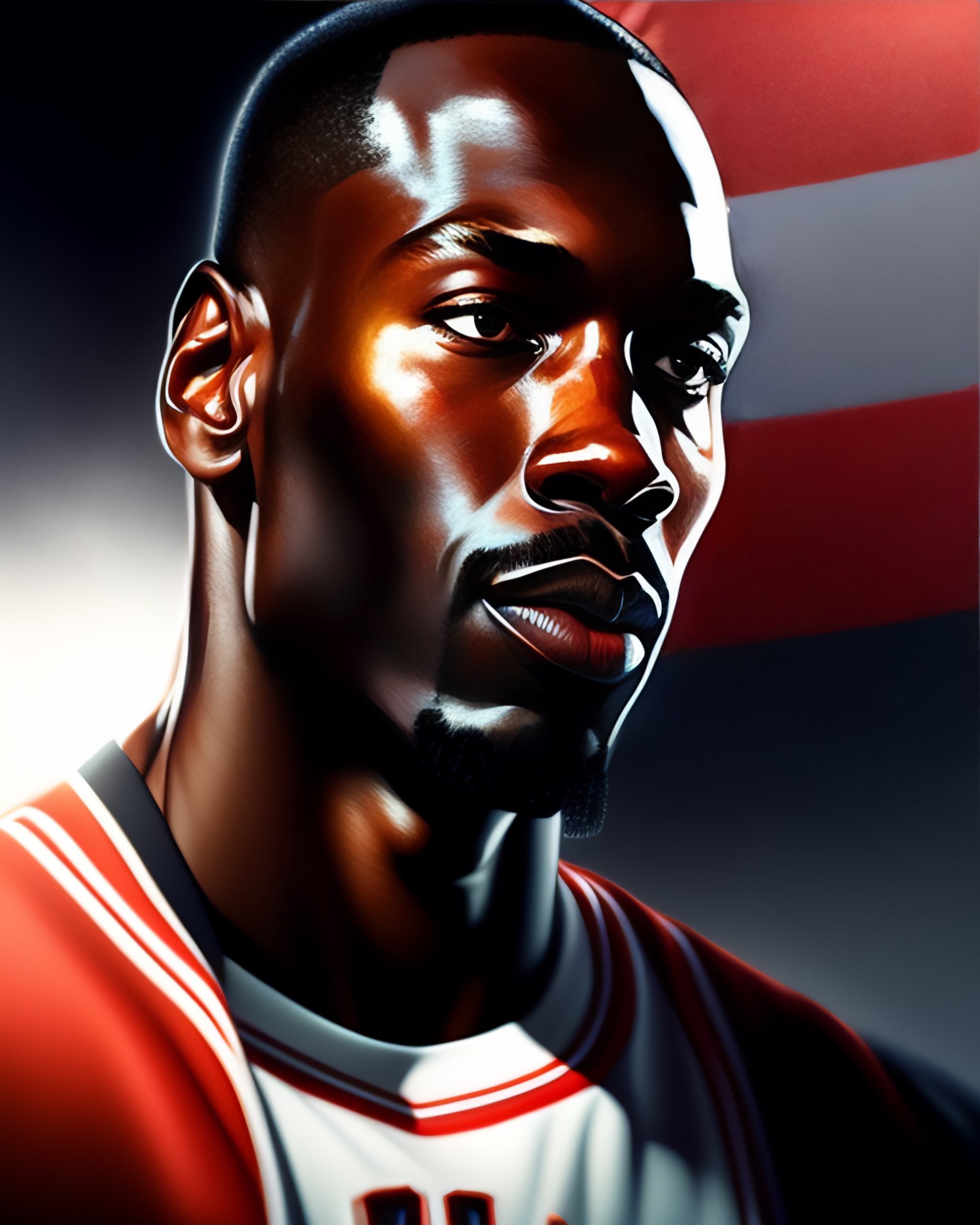 Lexica - An extremely realistic portrait of Michael Jordan surreal ...