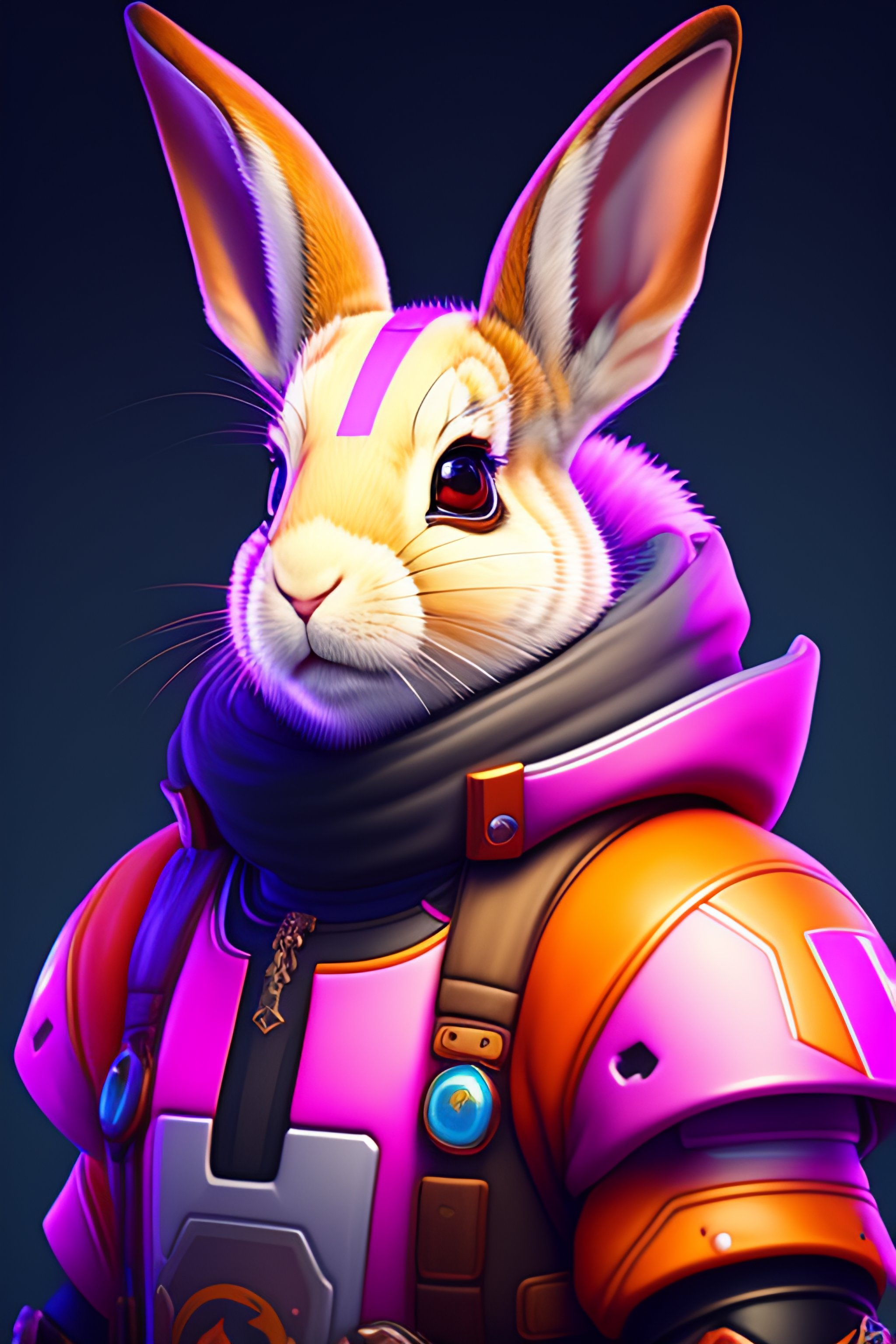 Lexica - Cartoony, happy Joe Rogan portrait painting of a rabbit ...