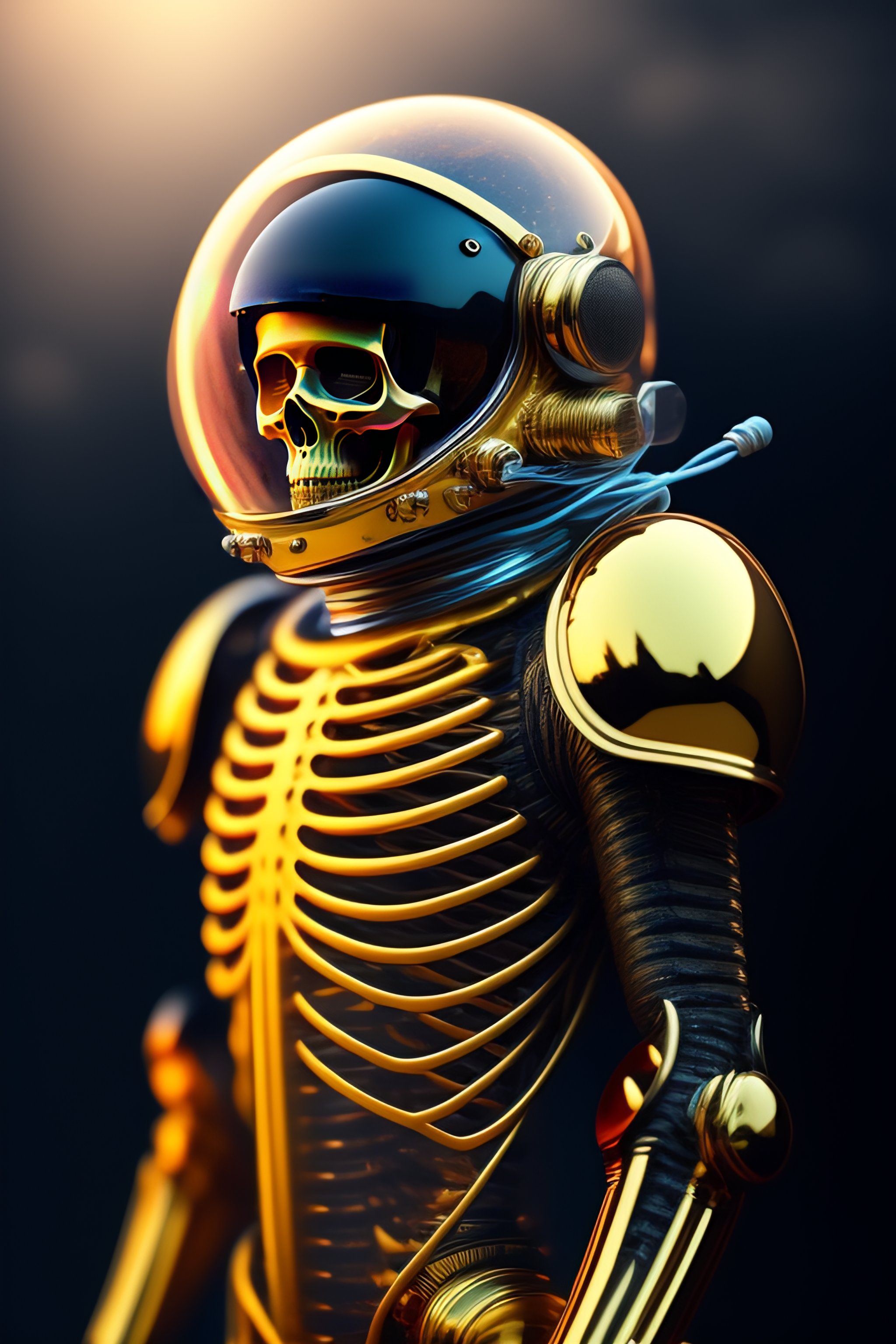 Lexica - Skeleton astronaut