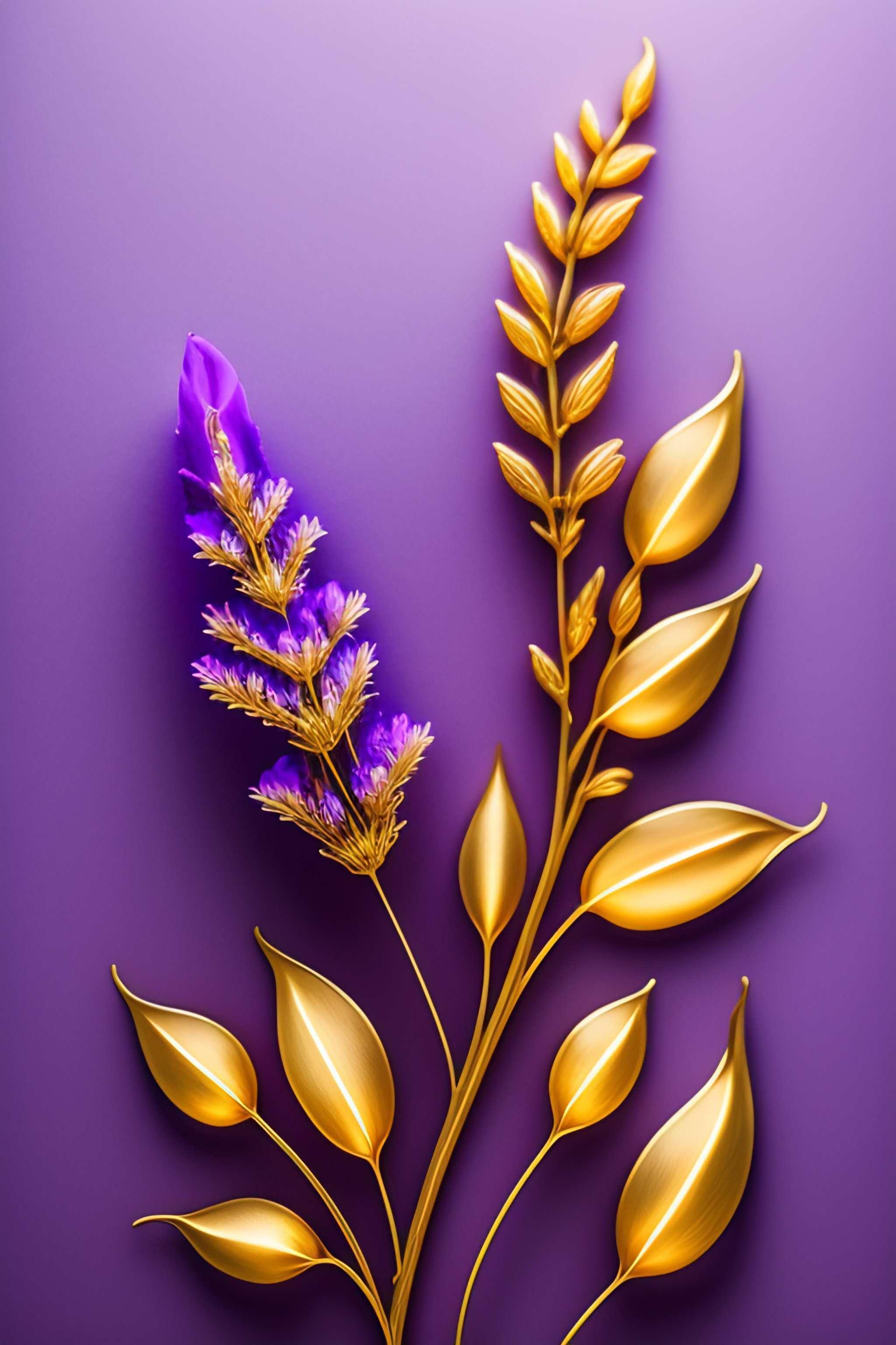 Lexica - Lavender + gold elements + beautiful + abstract + weeding +wedding