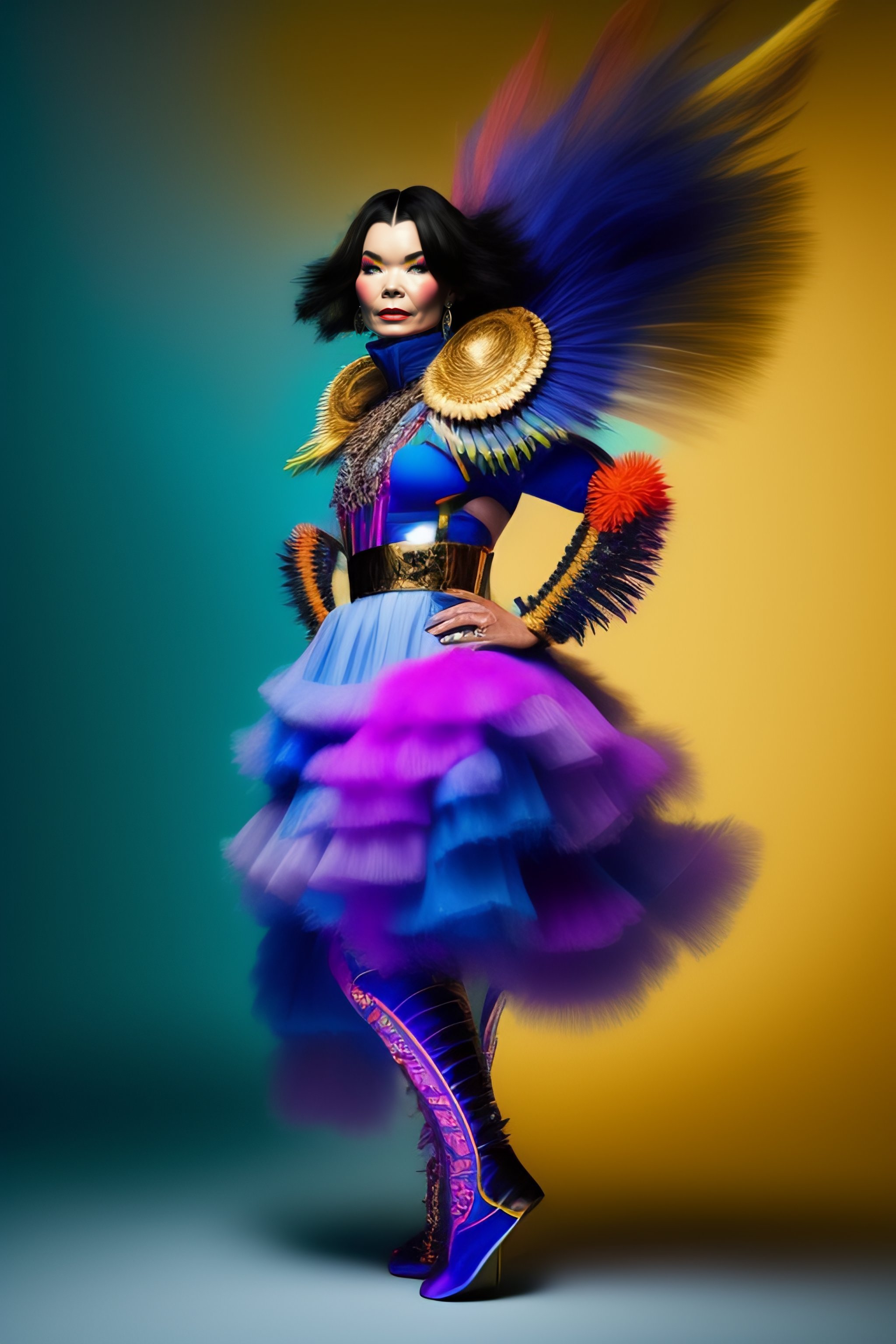 Lexica - Full body bjork as a mortal kombat character in a colorful ...