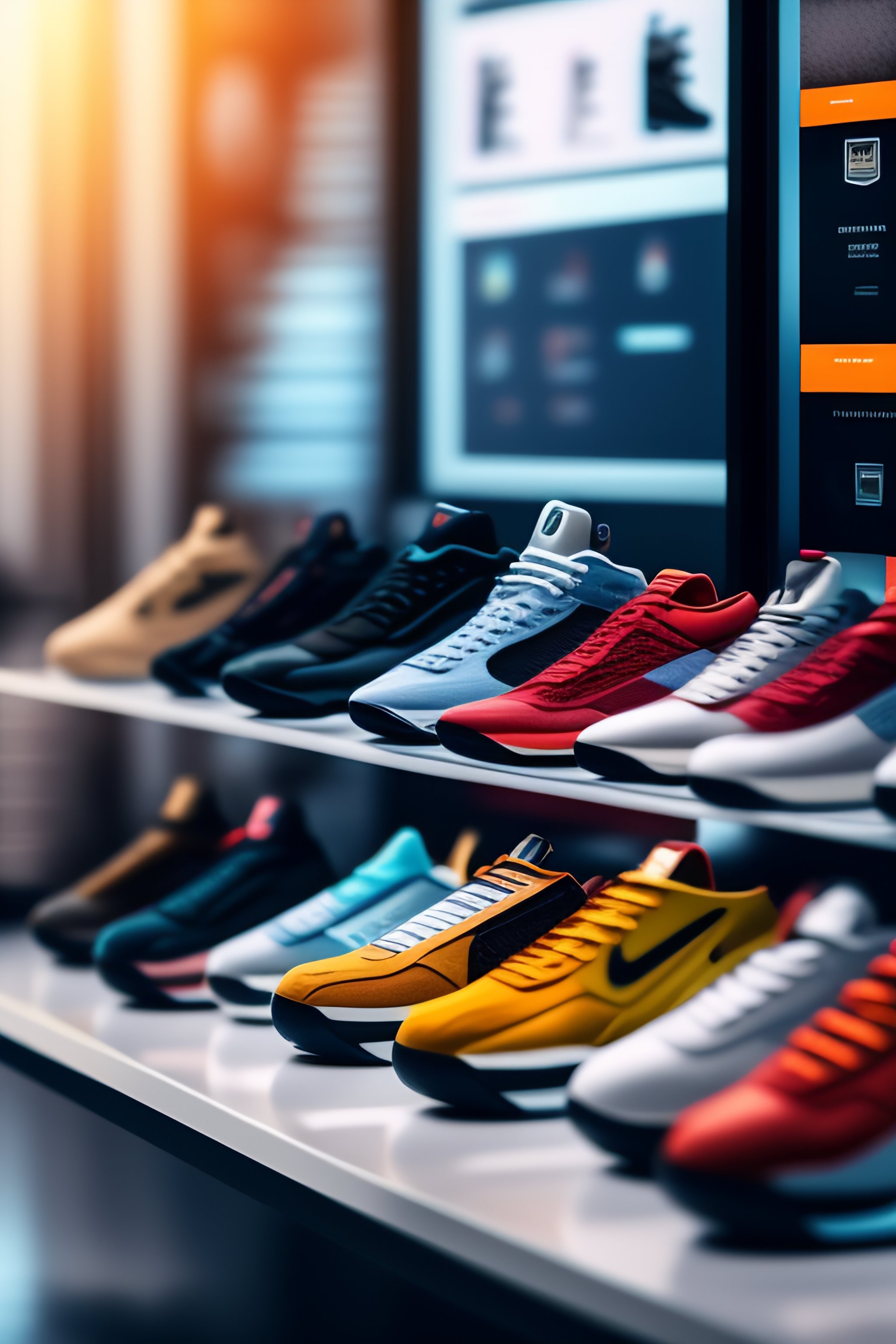 Lexica - A collection of sneakers on display on a desktop screen ...