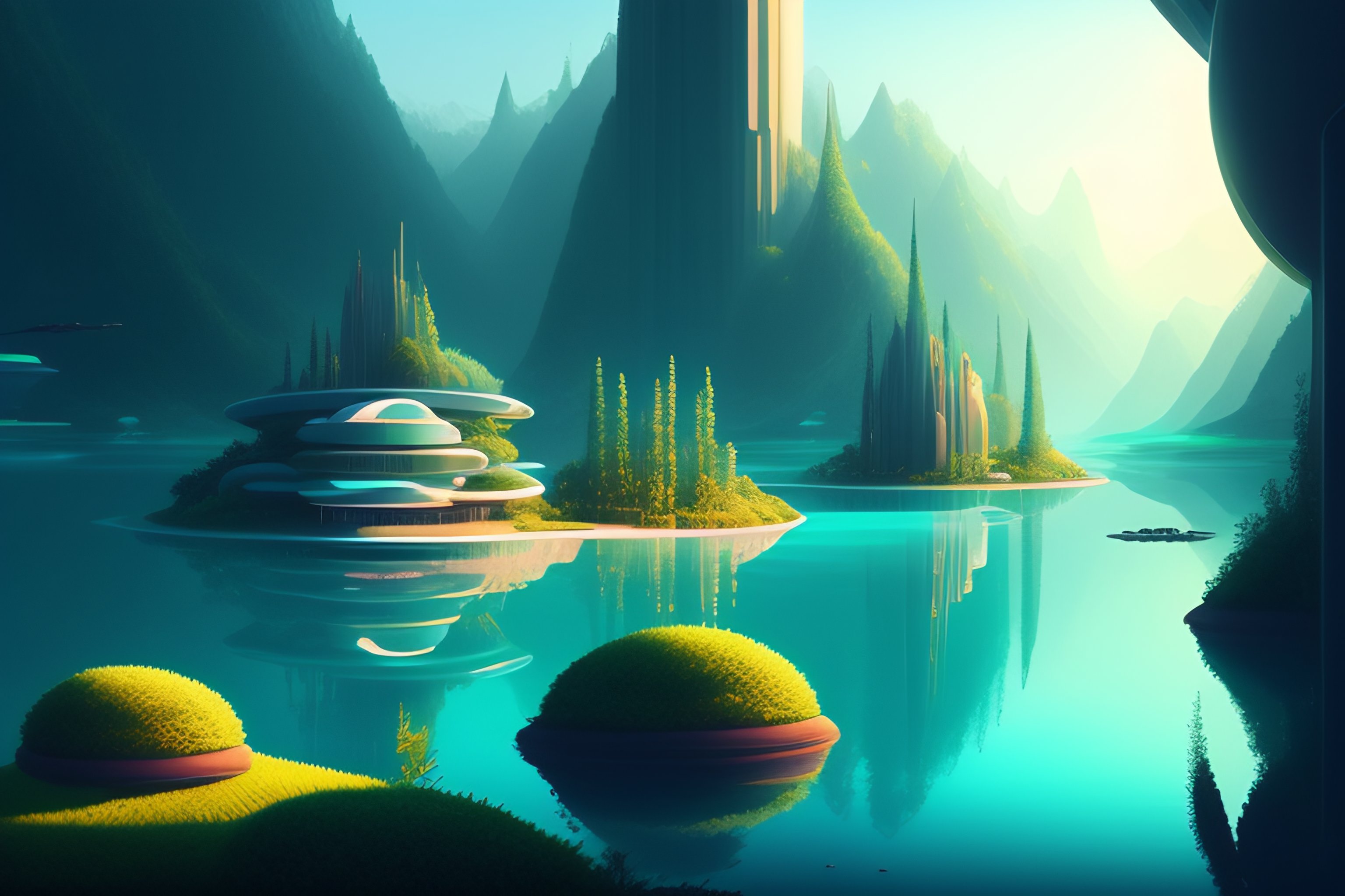 Lexica - Beautiful happy picturesque charming organic futuristic sci ...
