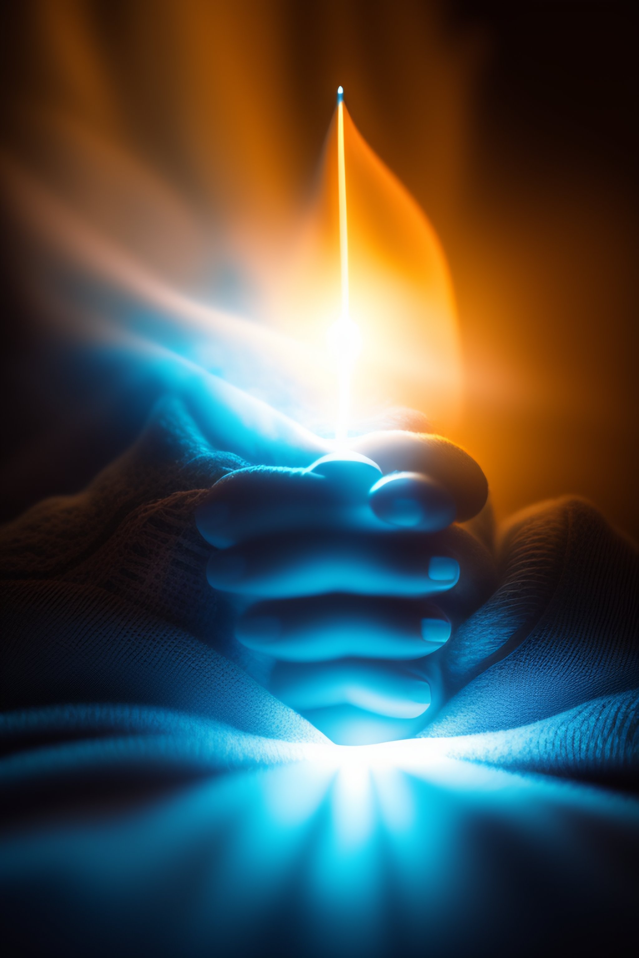 Lexica - Portrait of a hand with light