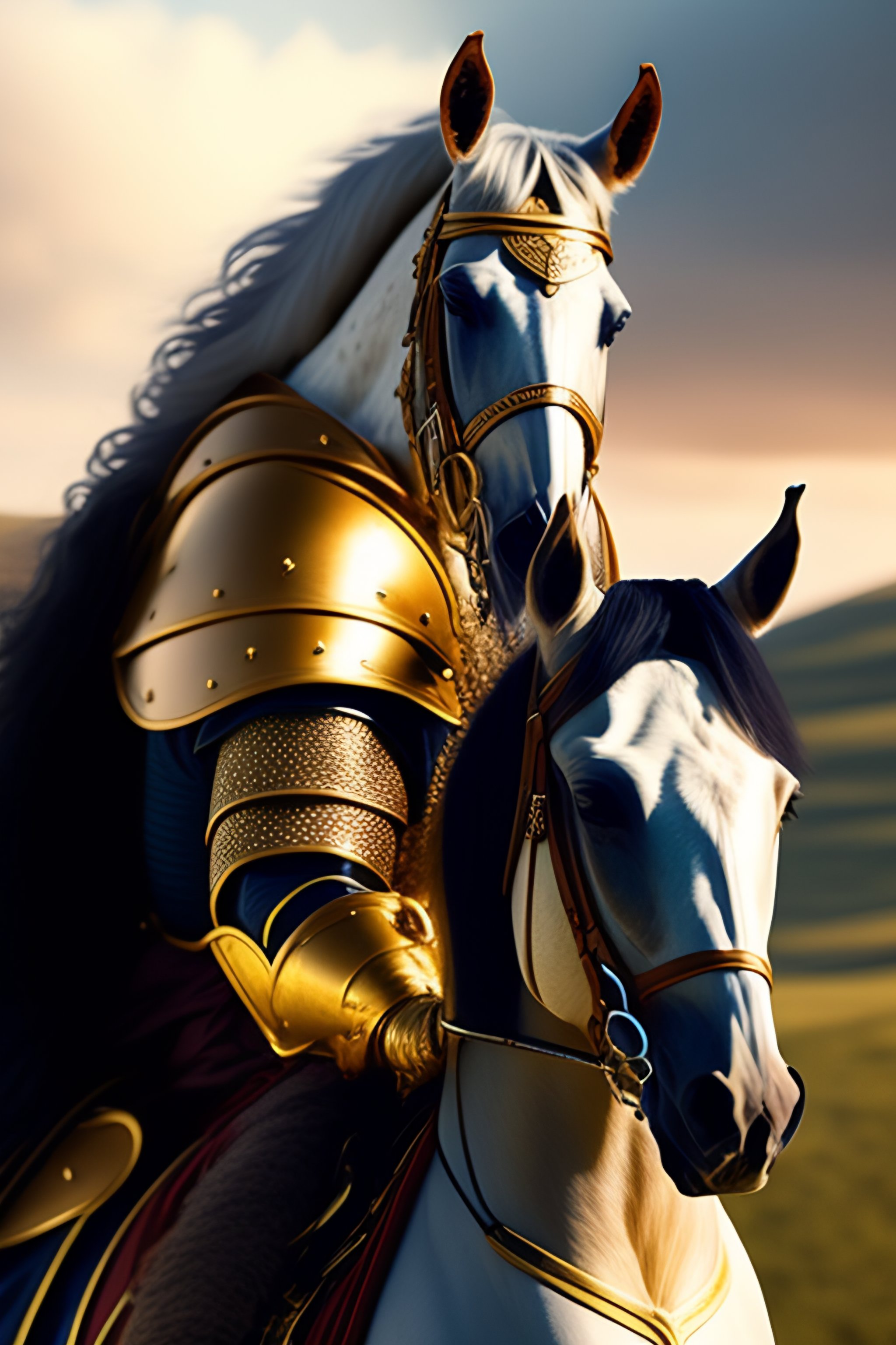 Lexica - A knight with horse, paladin, bodybuilder