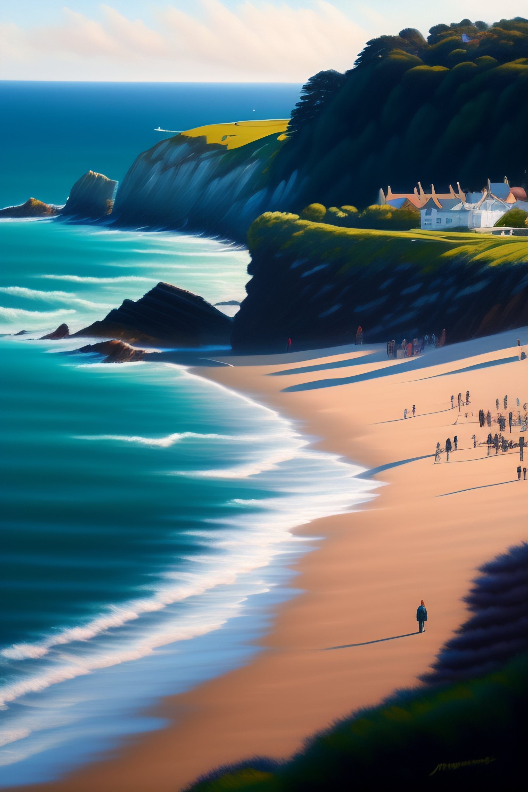 Lexica - Torquay devon oil painting