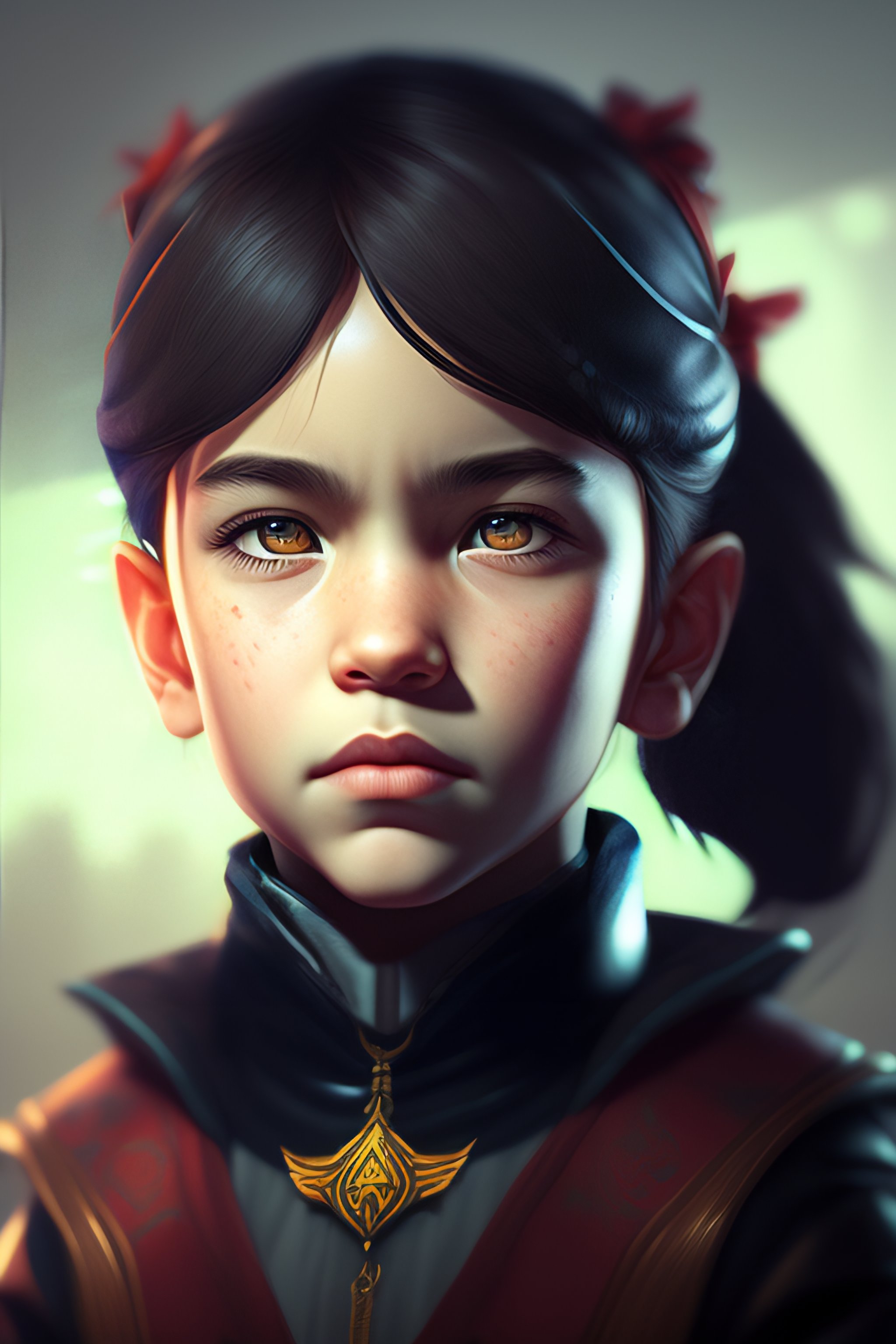 Lexica - A portrait of poor crazy aggressive child, in a style of ...