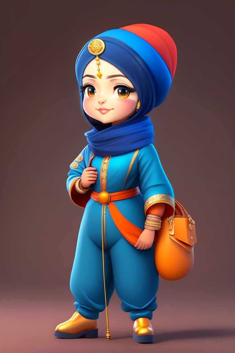 Lexica - A sikh character has something in her hand, in style of studio ...