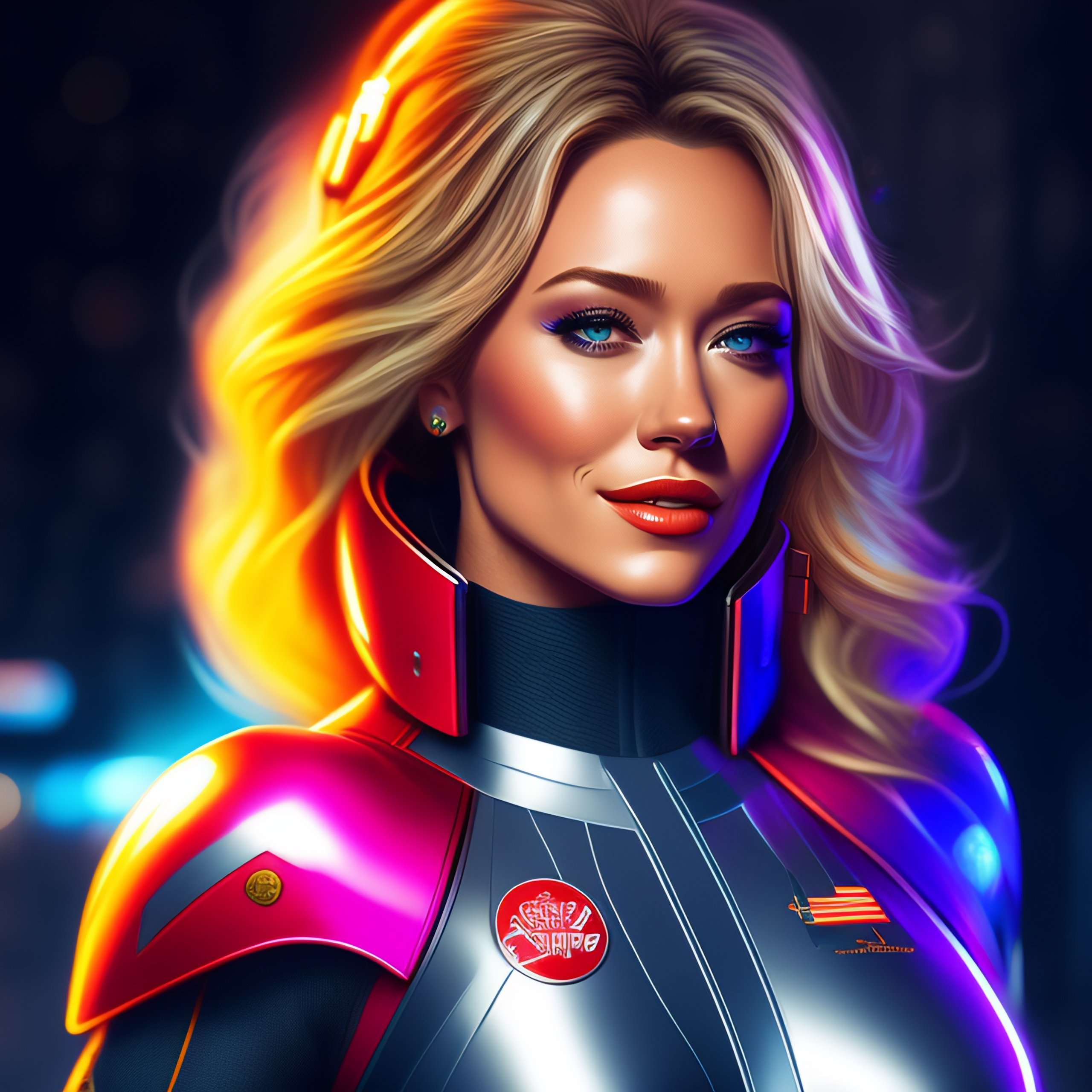Lexica - Hillary Duff as spacefighter cyborg ,style of Mark Brooks, 4k ...