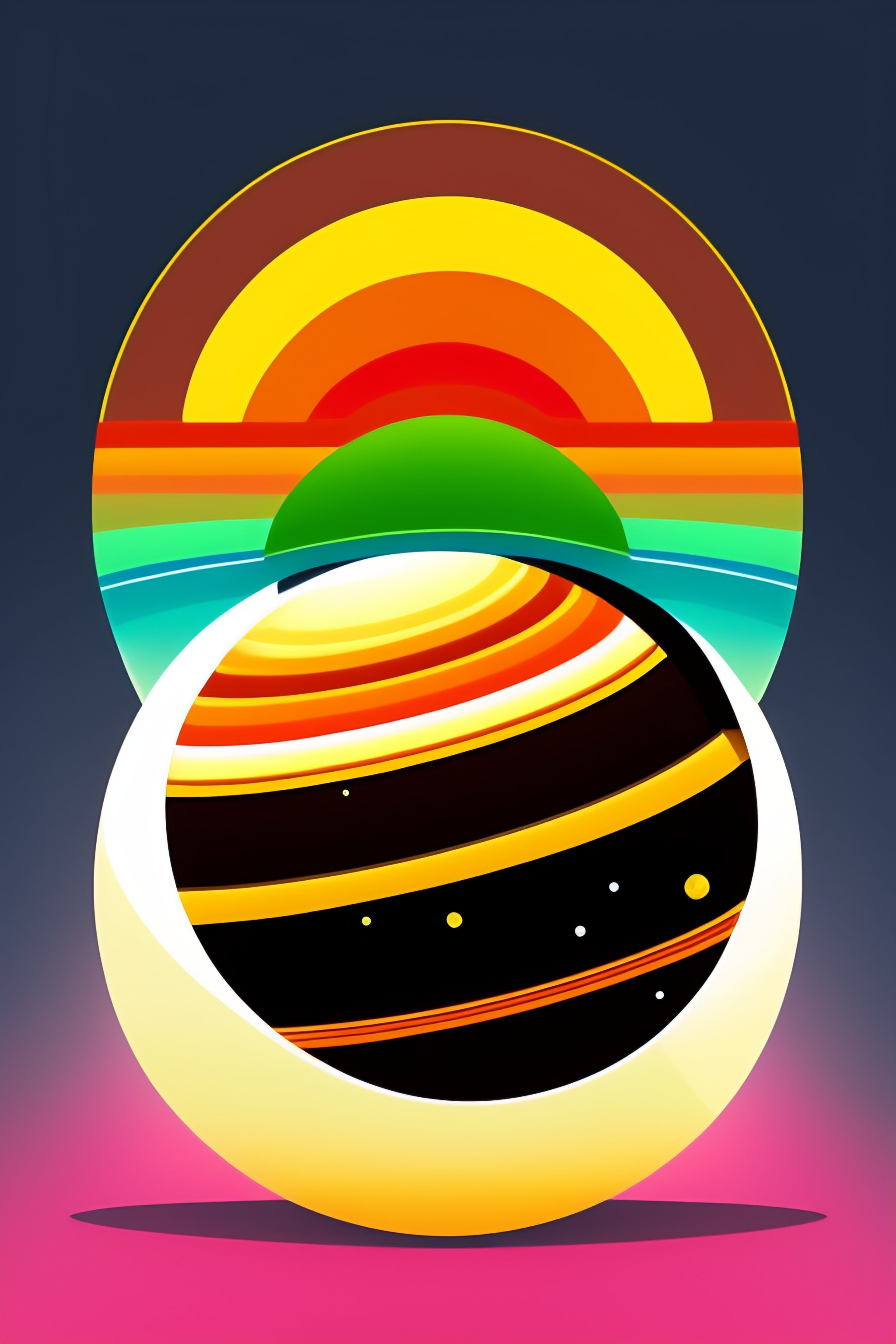 Lexica - Saturn planet chocolate candy, vector illustration