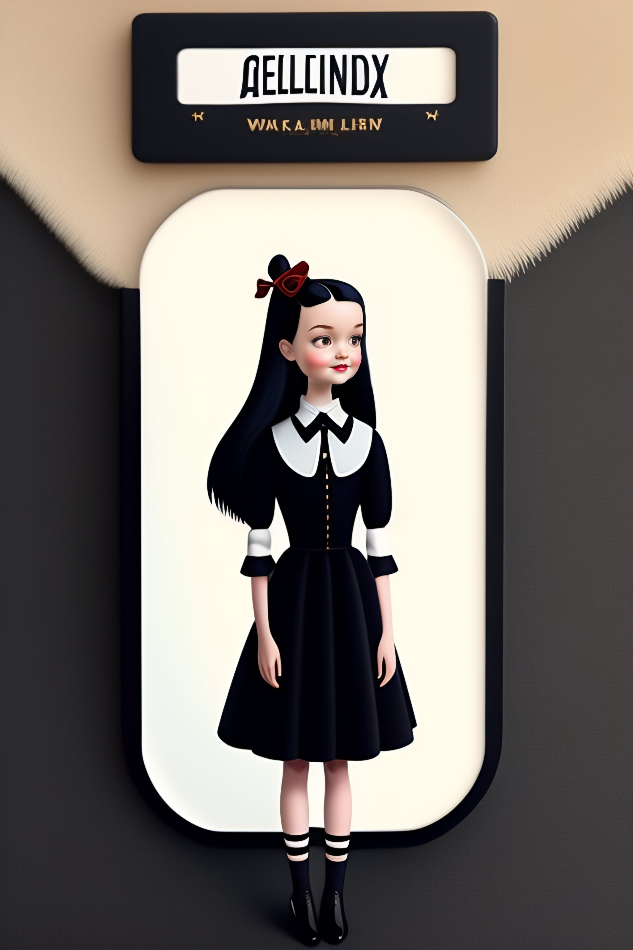 Lexica - Design me a positive looking for Wednesday Addams from the ...