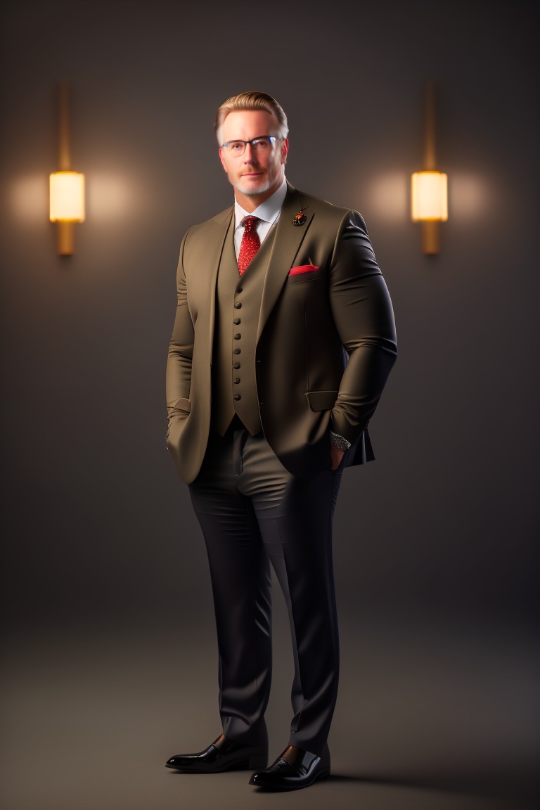 Lexica - A cinematic film still of a average looking prideful man ...