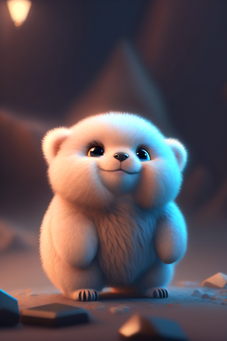 Lexica - Photoreal cute fluffy creature, cinematic lighting, depth of ...