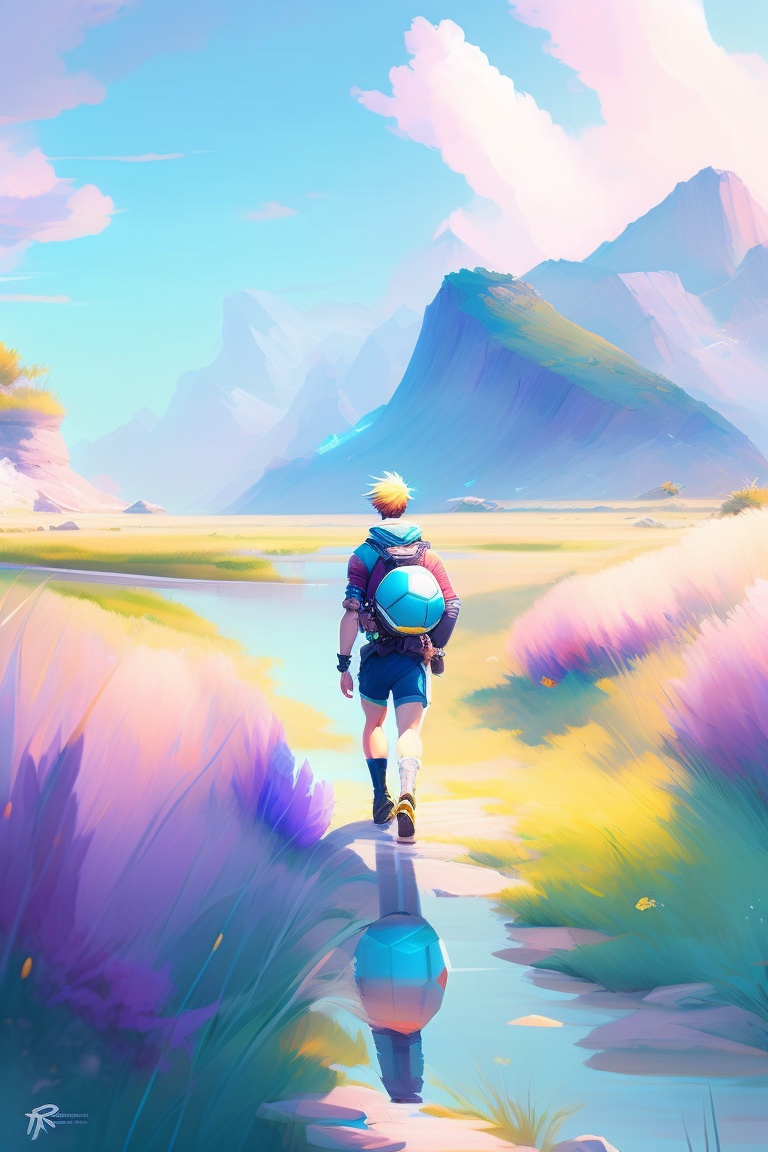 Lexica - Pastel landscape of an anime field. clean sharp digital art ...