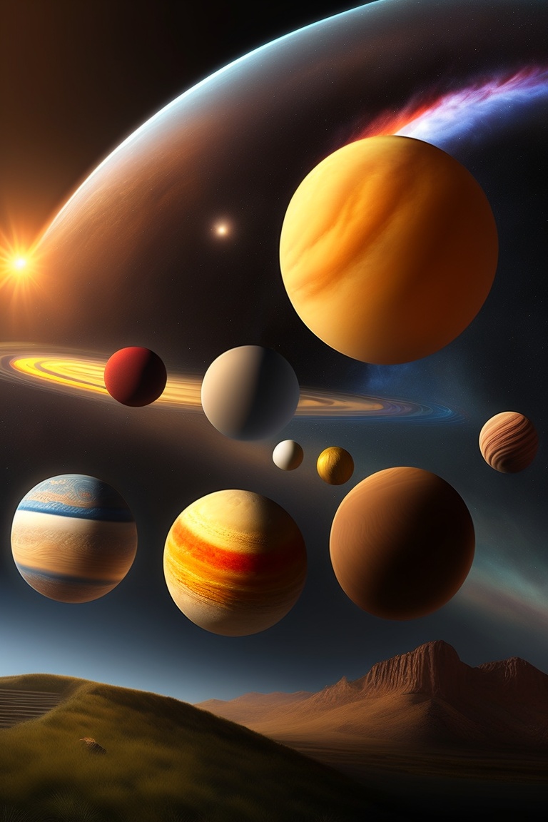 Lexica - Solar System looking like 3D, beautiful, realistic