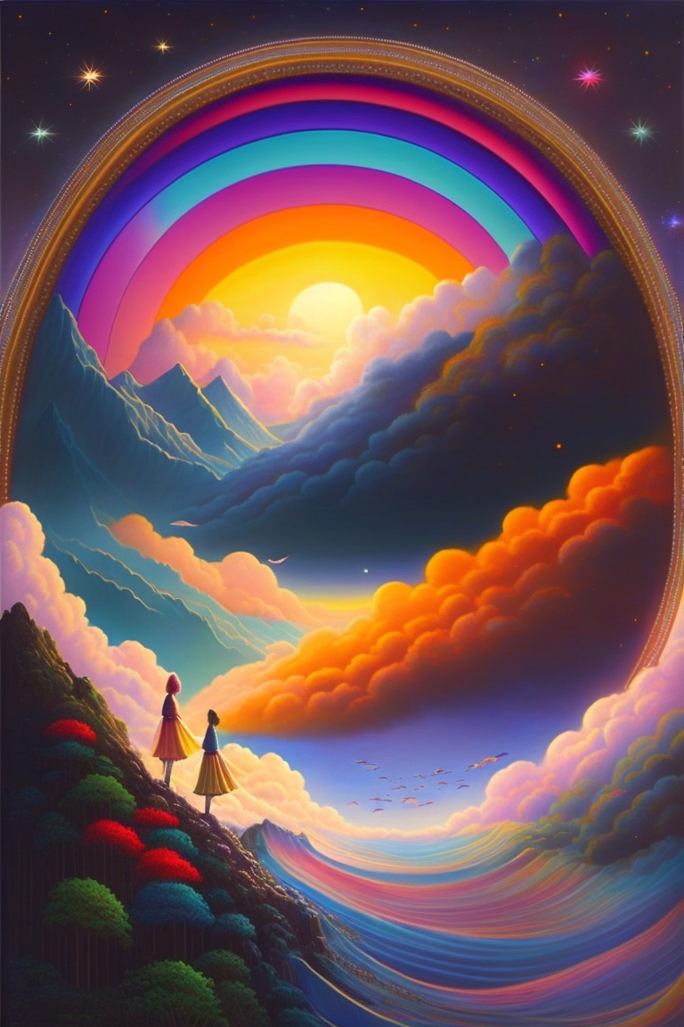 Lexica - Fusion of souls - 2 souls being combined in heaven, extremely ...