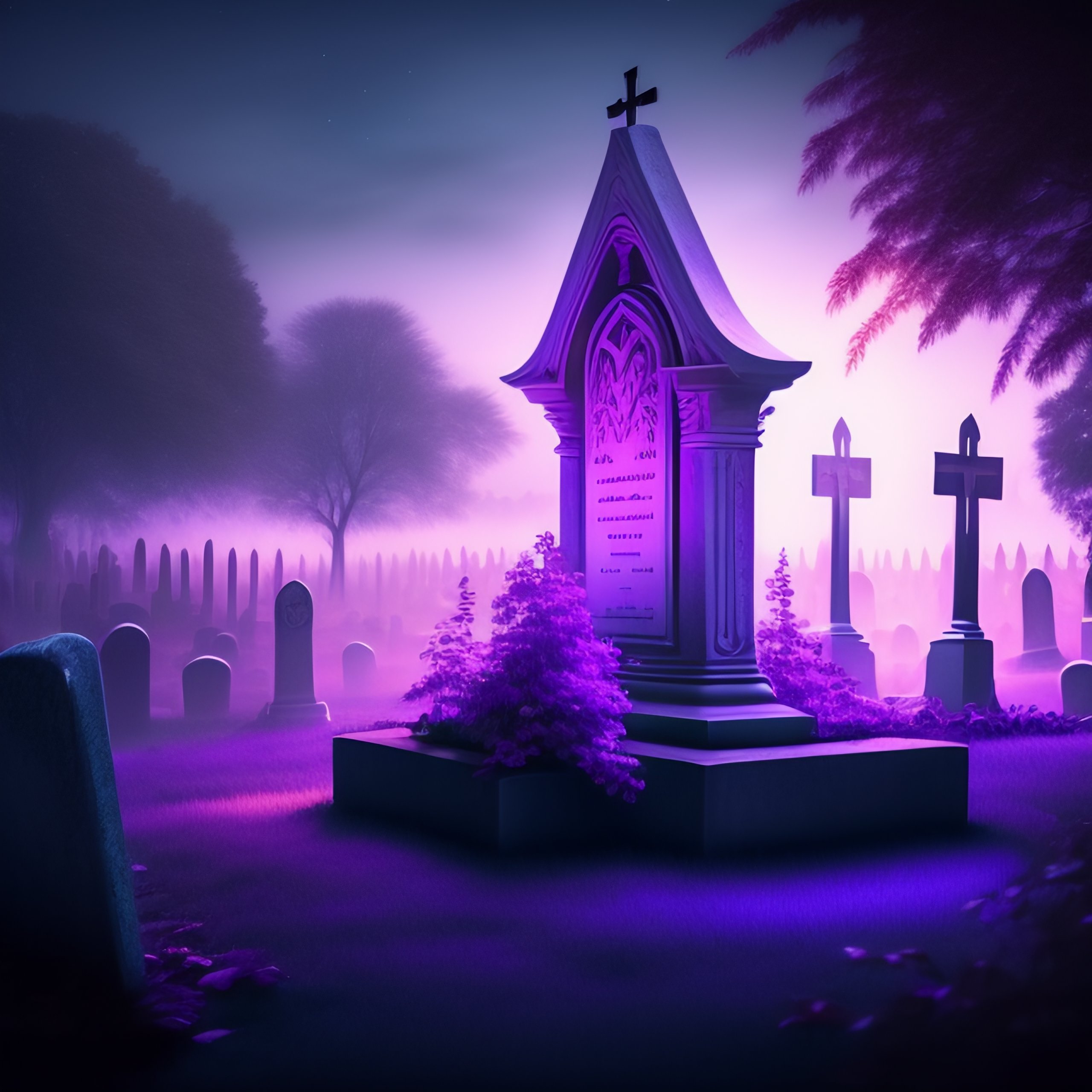 Lexica - Mystical background, cemetery, branches, fantasy art, gloomy ...