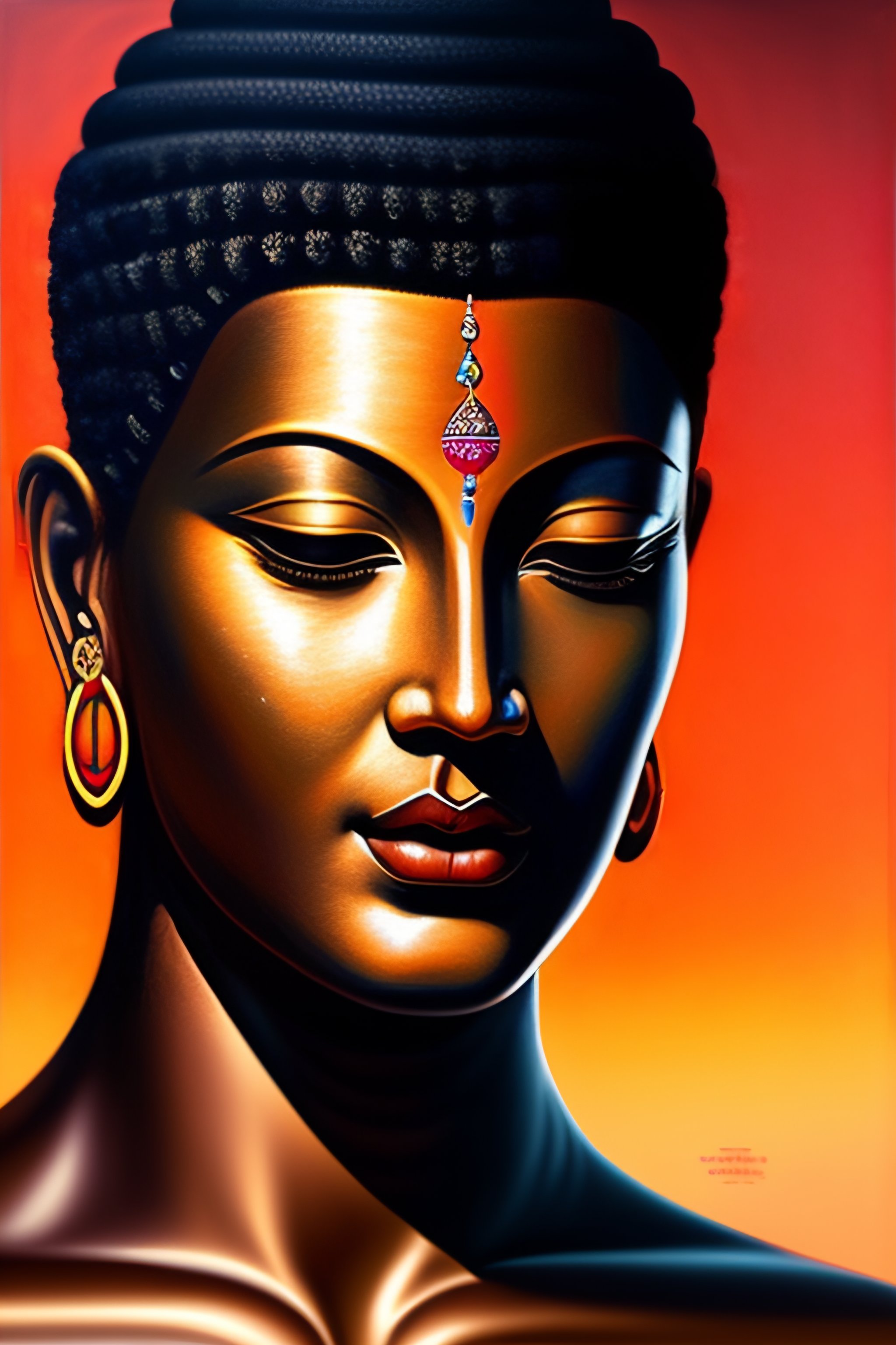 Lexica - An inspiring modern art painting of Gautam Buddha as he would ...