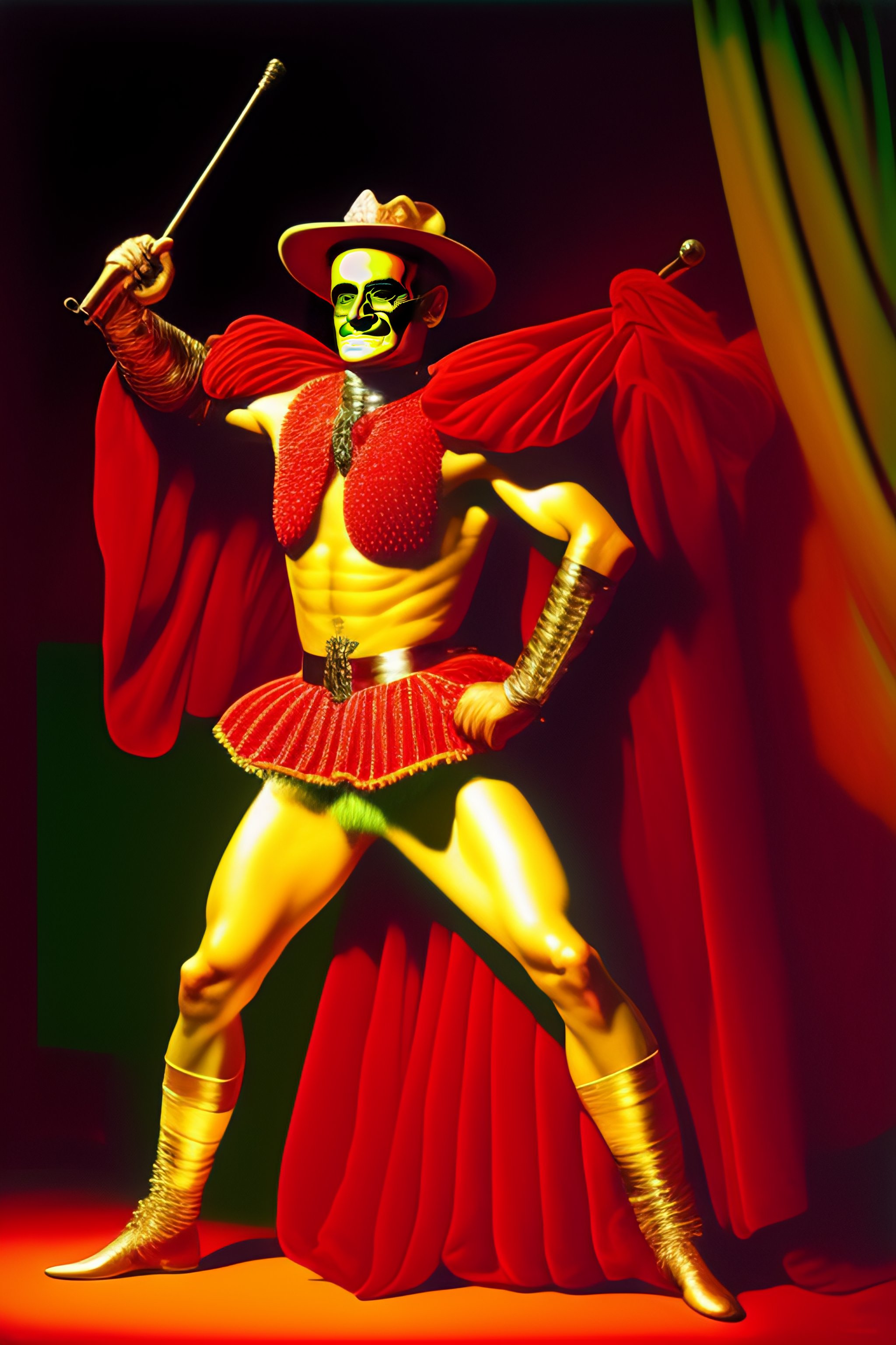 Lexica - The standup comedy comedian smiling short haired superhero ...