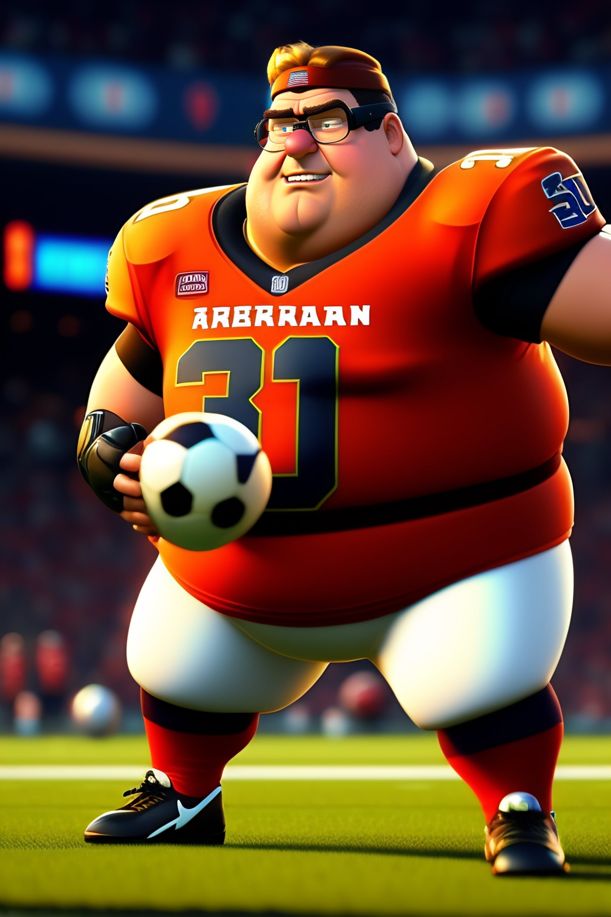 Lexica - Peter Griffin playing american footbal Pixar, 8k
