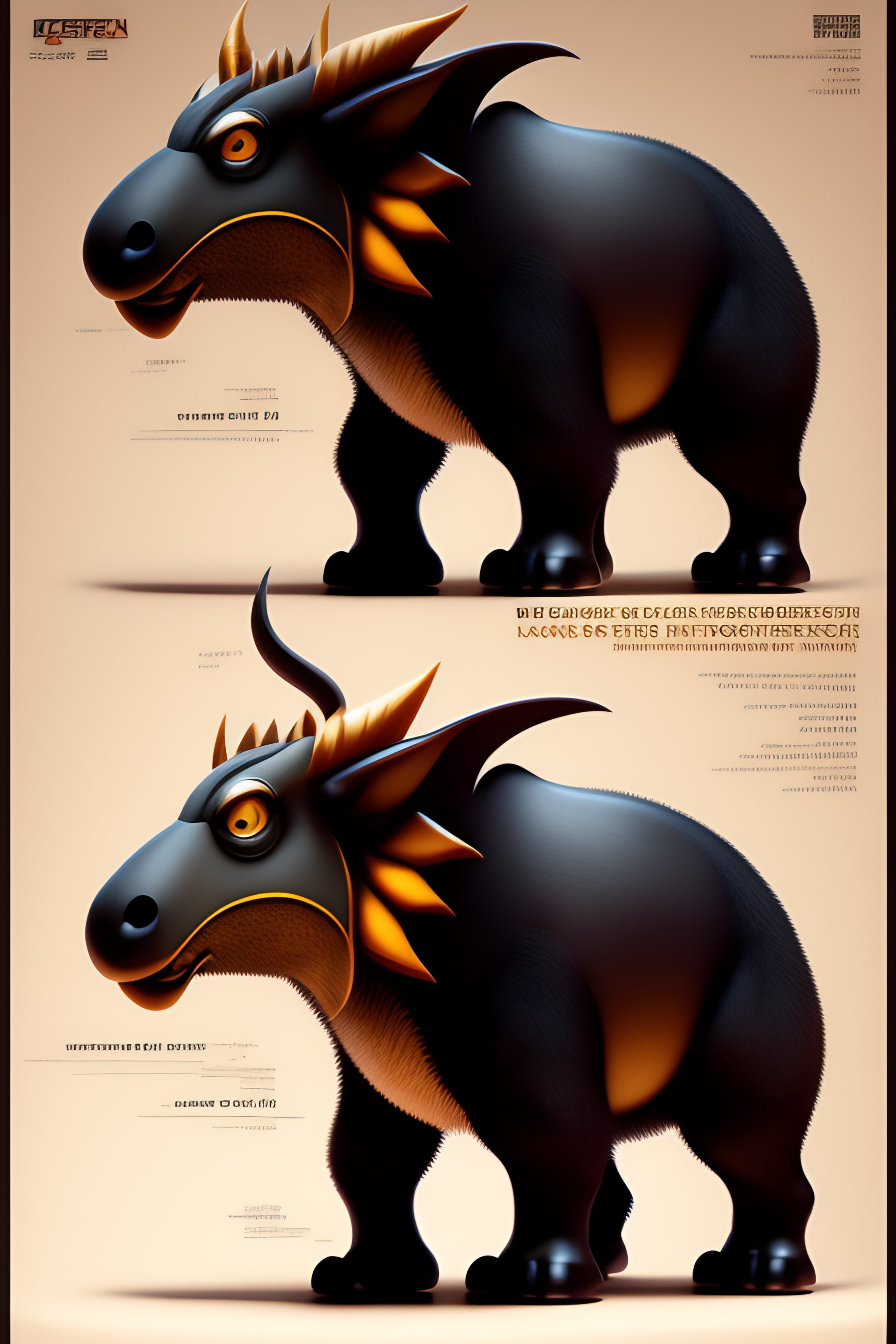 Lexica - Photo real monster model sheet