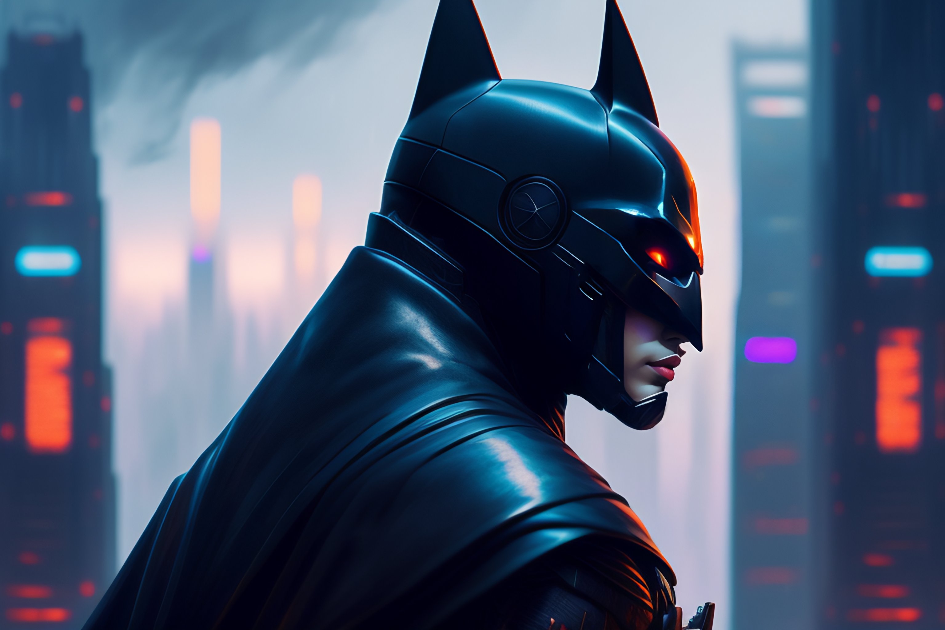 Lexica - Cyberpunk batman, futuristic, brush strokes, oil painting ...