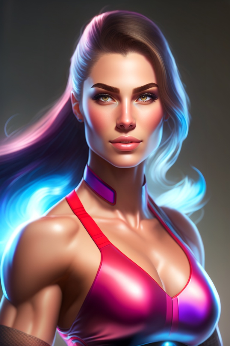 Lexica - Fighter girl, tall slender body with toned strong muscle, in exciting cloth. Alpha ...