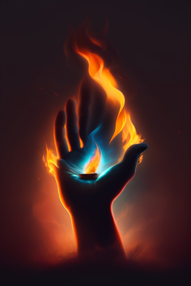 Lexica - A dark background with a hand with an open palm and fingers ...