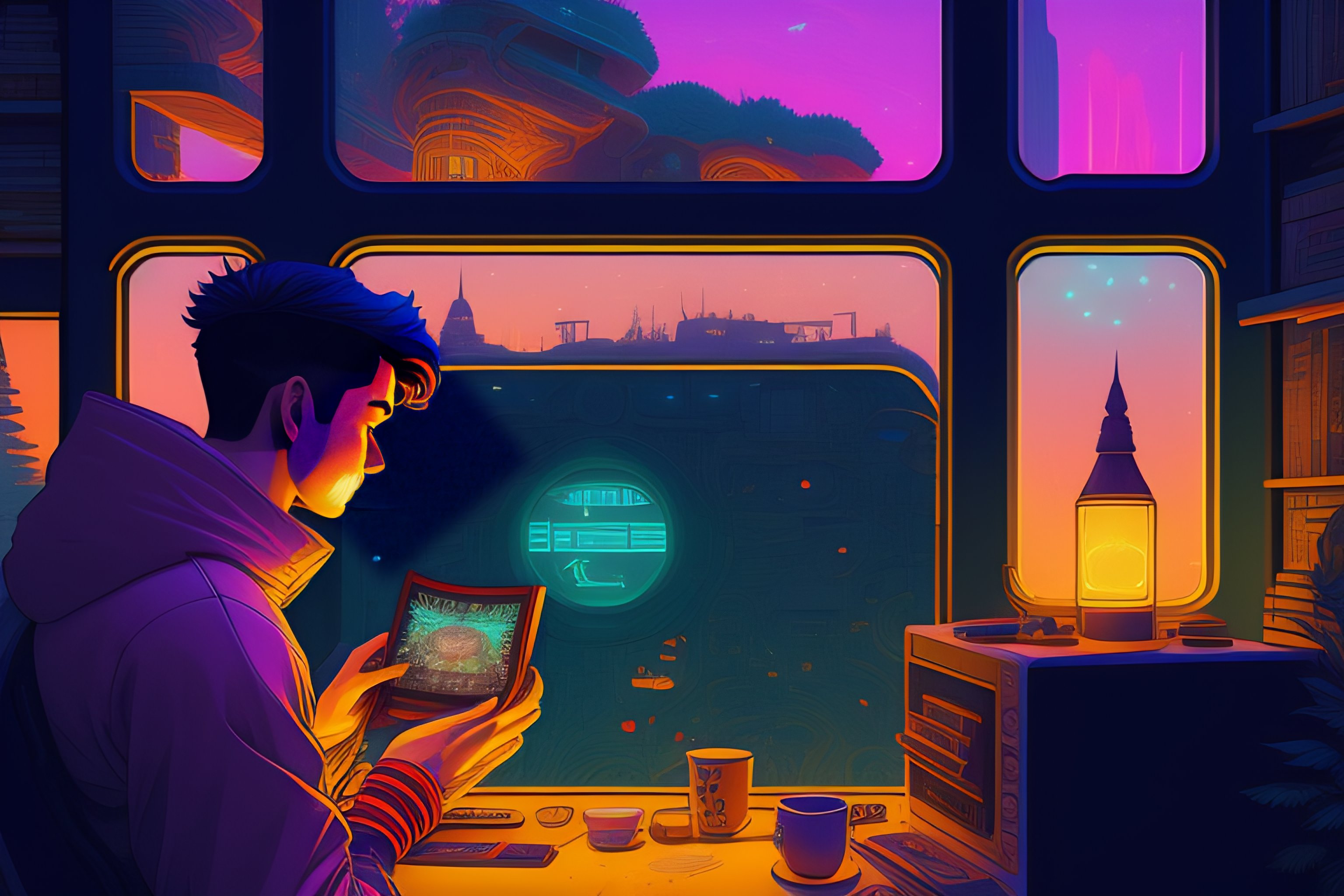 Lexica - Stunningly intricate illustration of a cyberpunk explorer ...