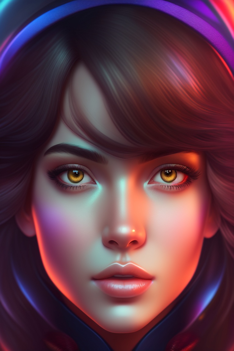 Lexica - 4K, render, art blow, rounded face