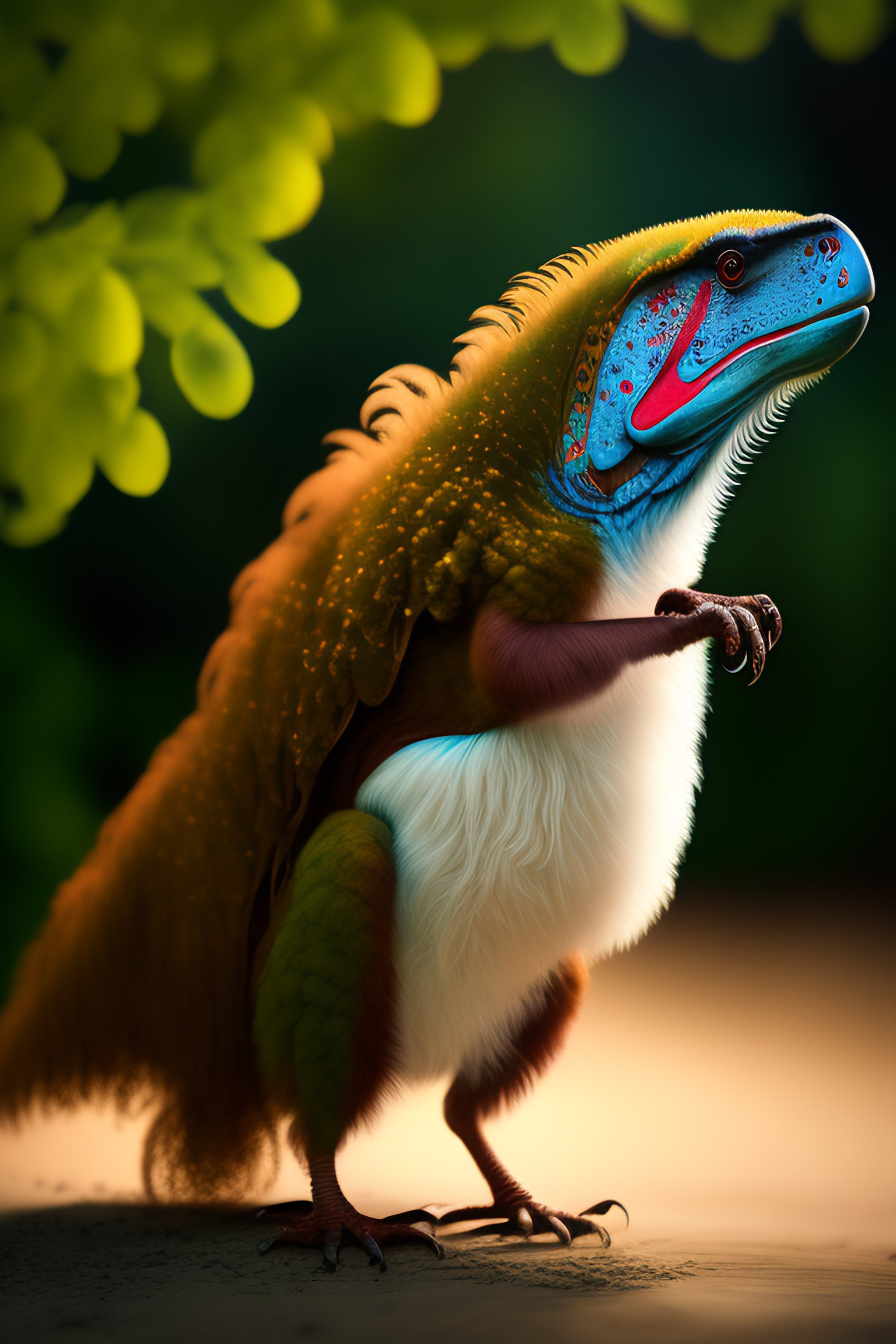 Lexica - Feathered trex flapping it's wings