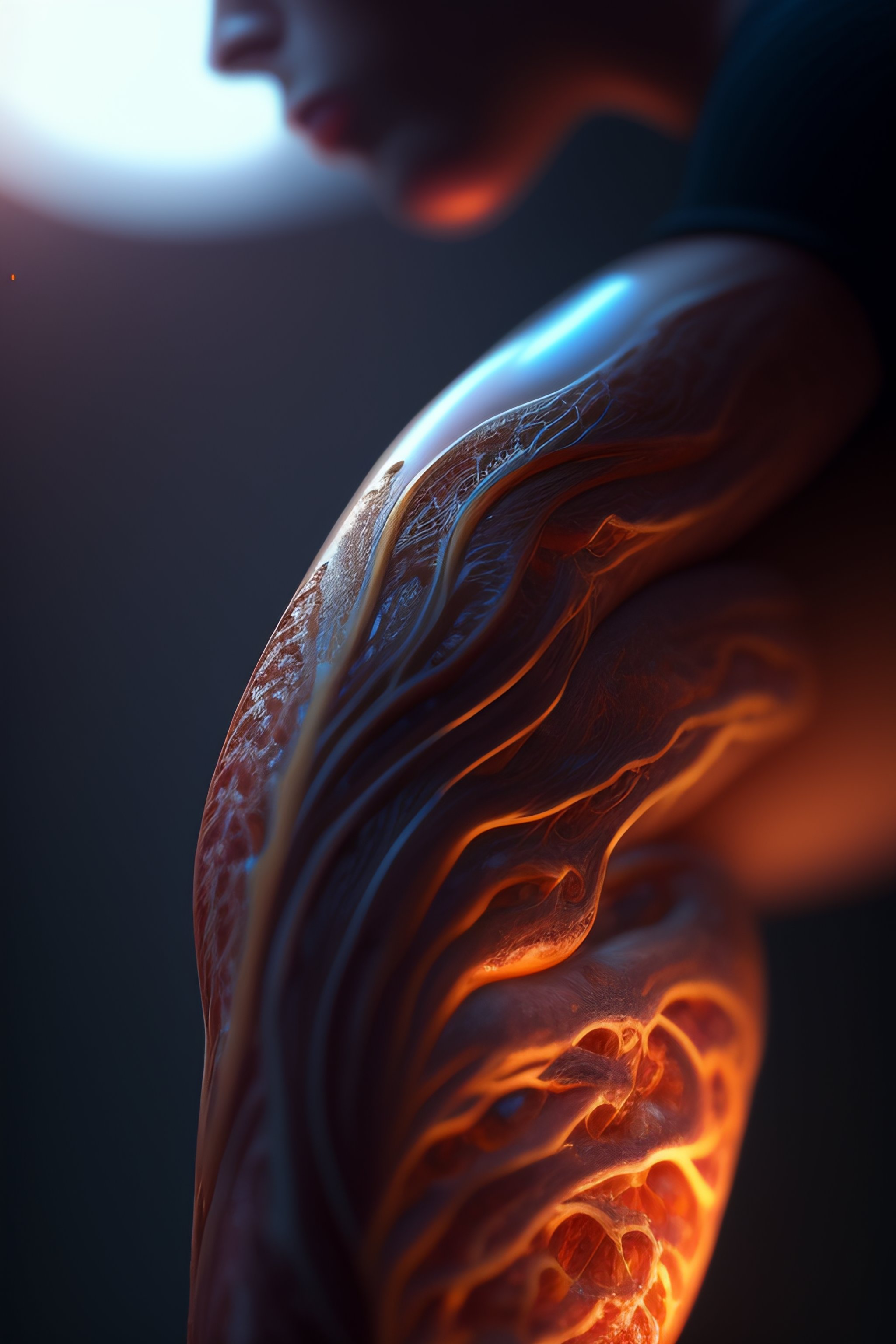 Lexica - Closeup of forearm, skin, flesh, vascular, veins, intricate ...