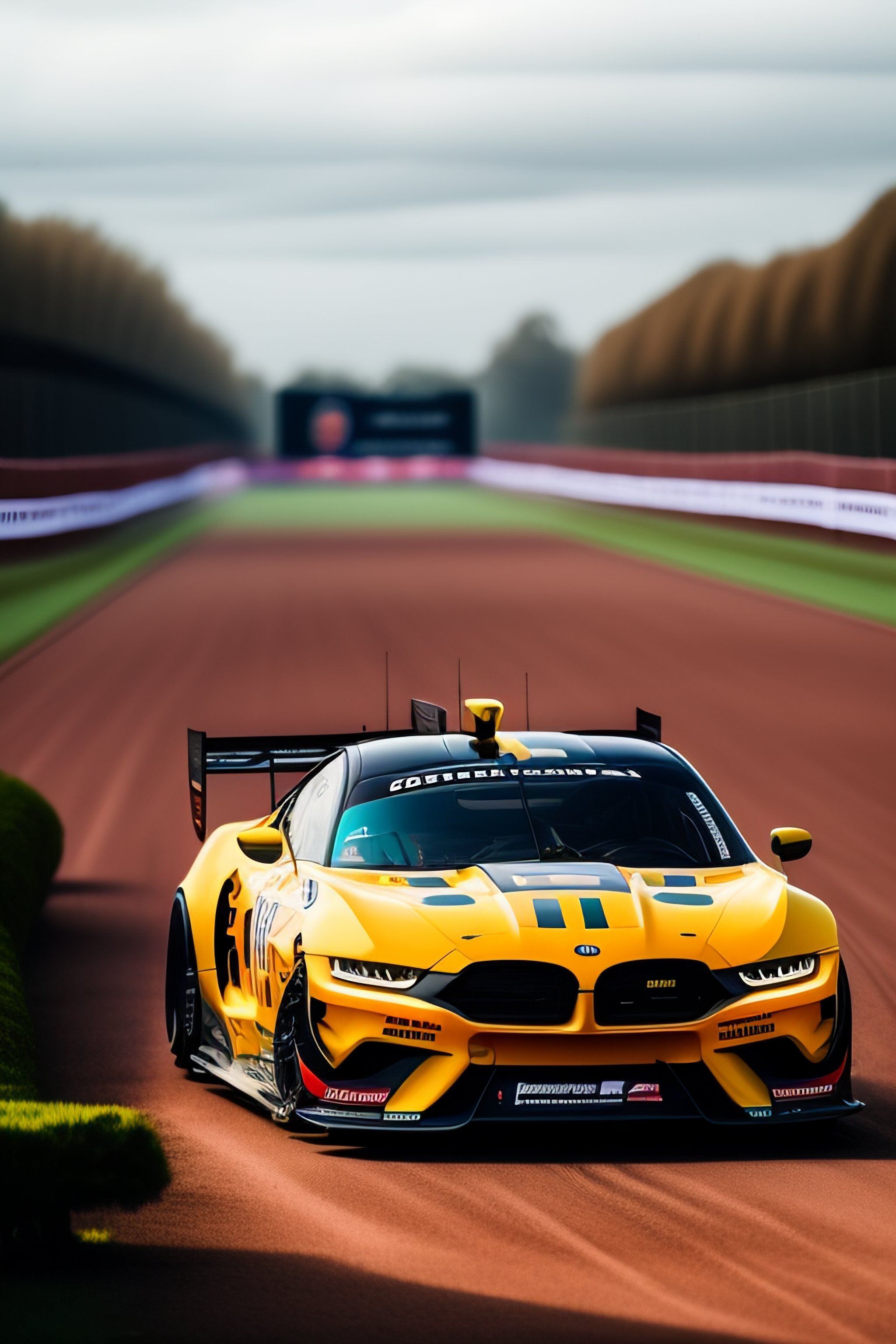 Lexica - A race at the starting line on a track of one hendred put