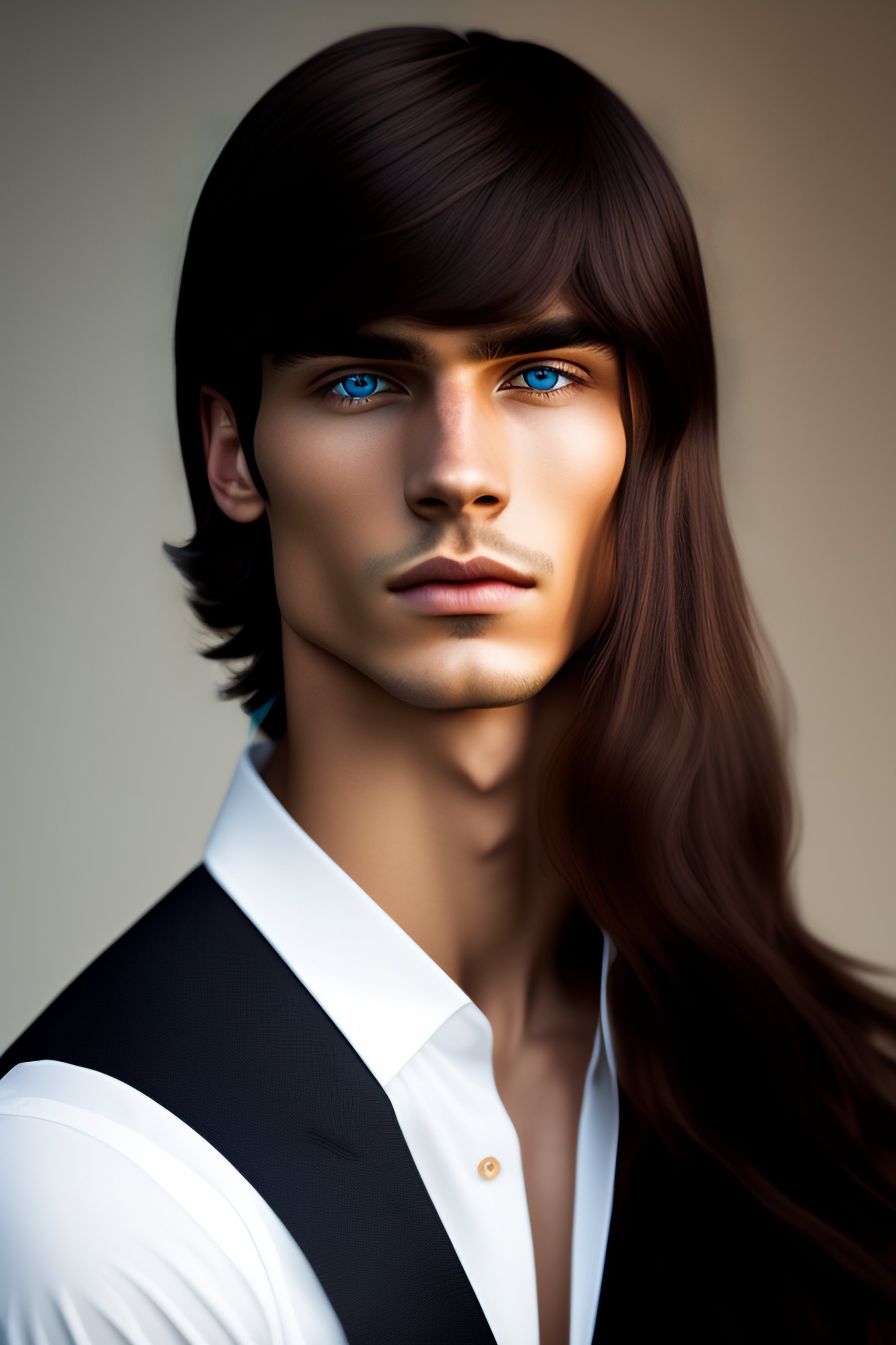 Lexica - Protrait, photograph, androgynous young man, delicate features ...