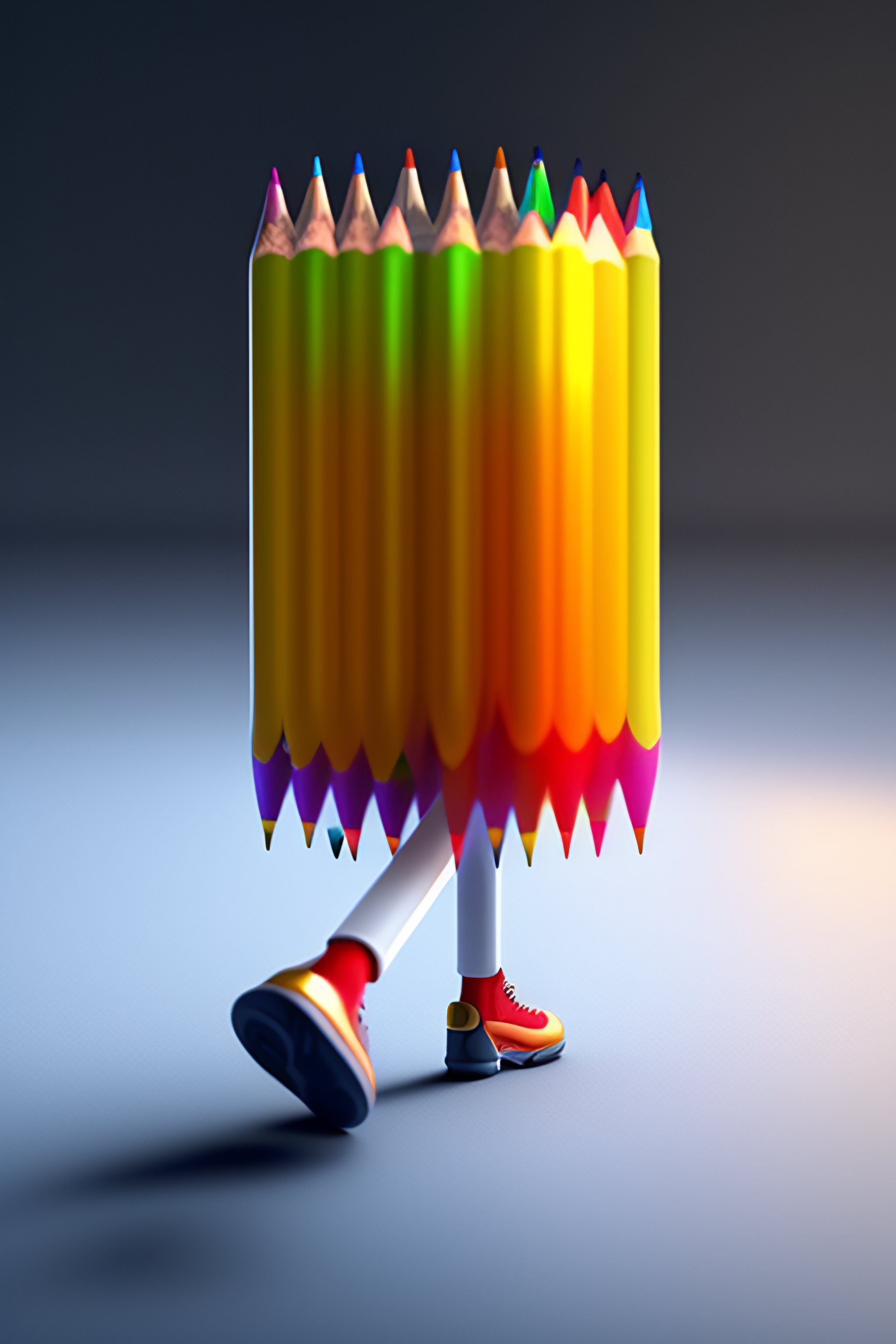 Lexica - A walking pencil writing blah blah blah as it walks, stylize ...